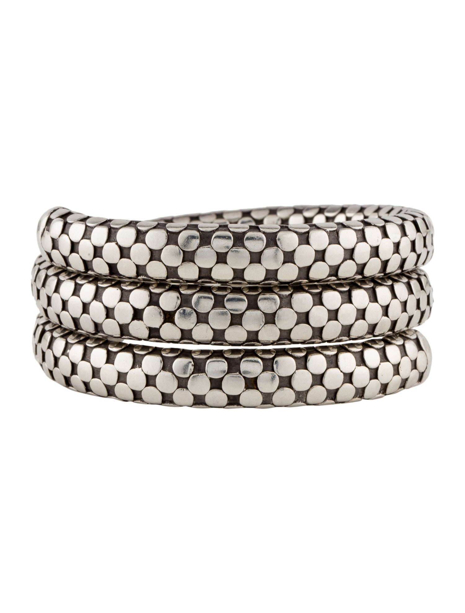 John Hardy Nuansa Triple Row Coil Bracelet - Sterling Silver Bangle ...