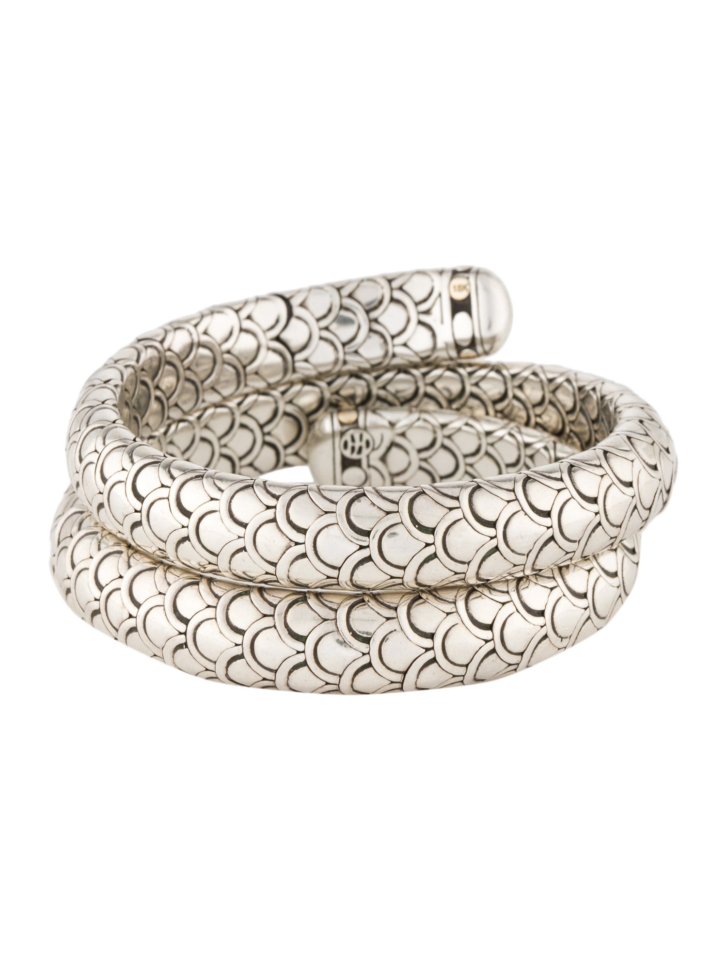 John Hardy Two-Tone Naga Coil Bracelet - 18K Yellow Gold Wrap ...