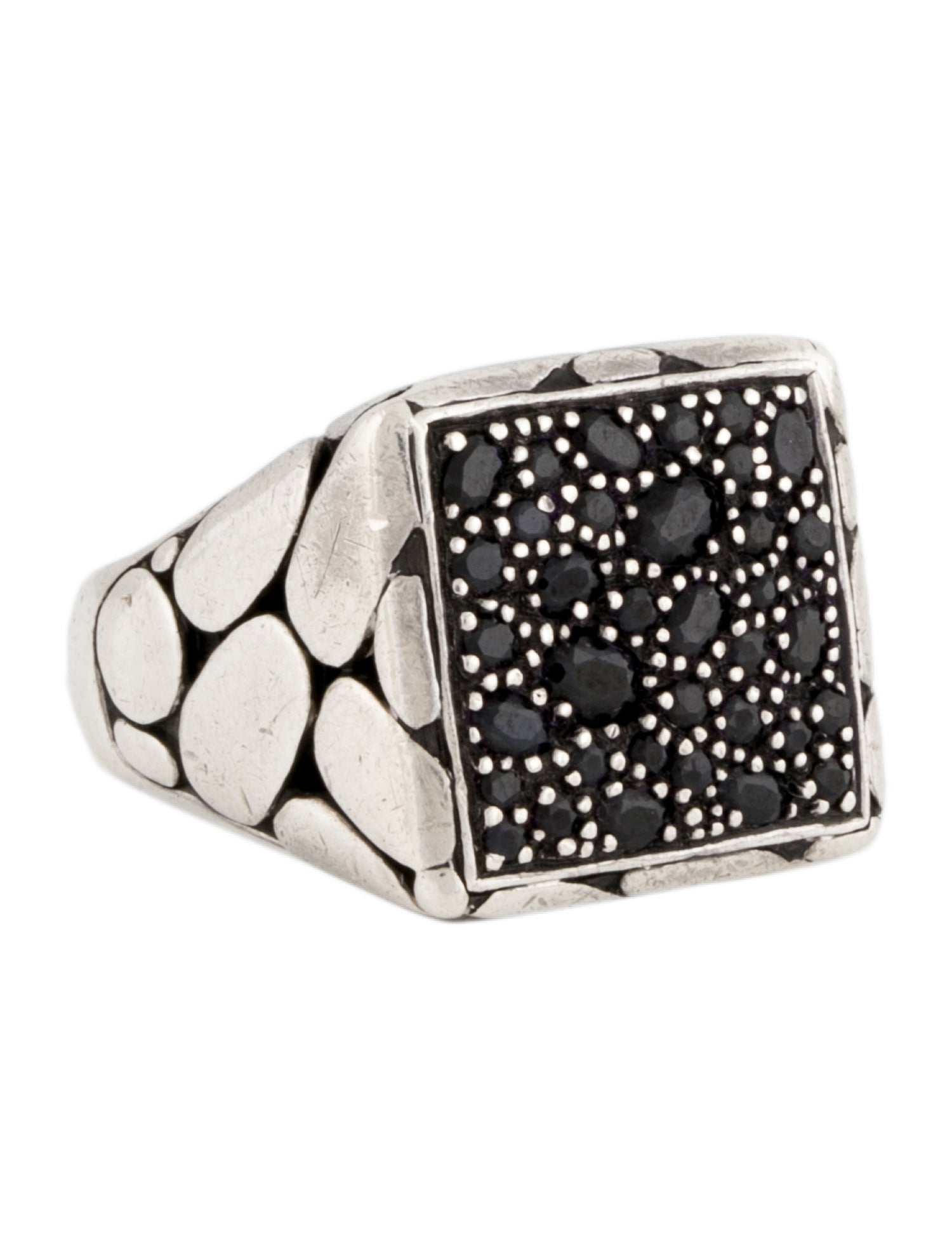 John Hardy Vintage Sapphire Kali Pebble Signet Ring - Sterling Silver ...