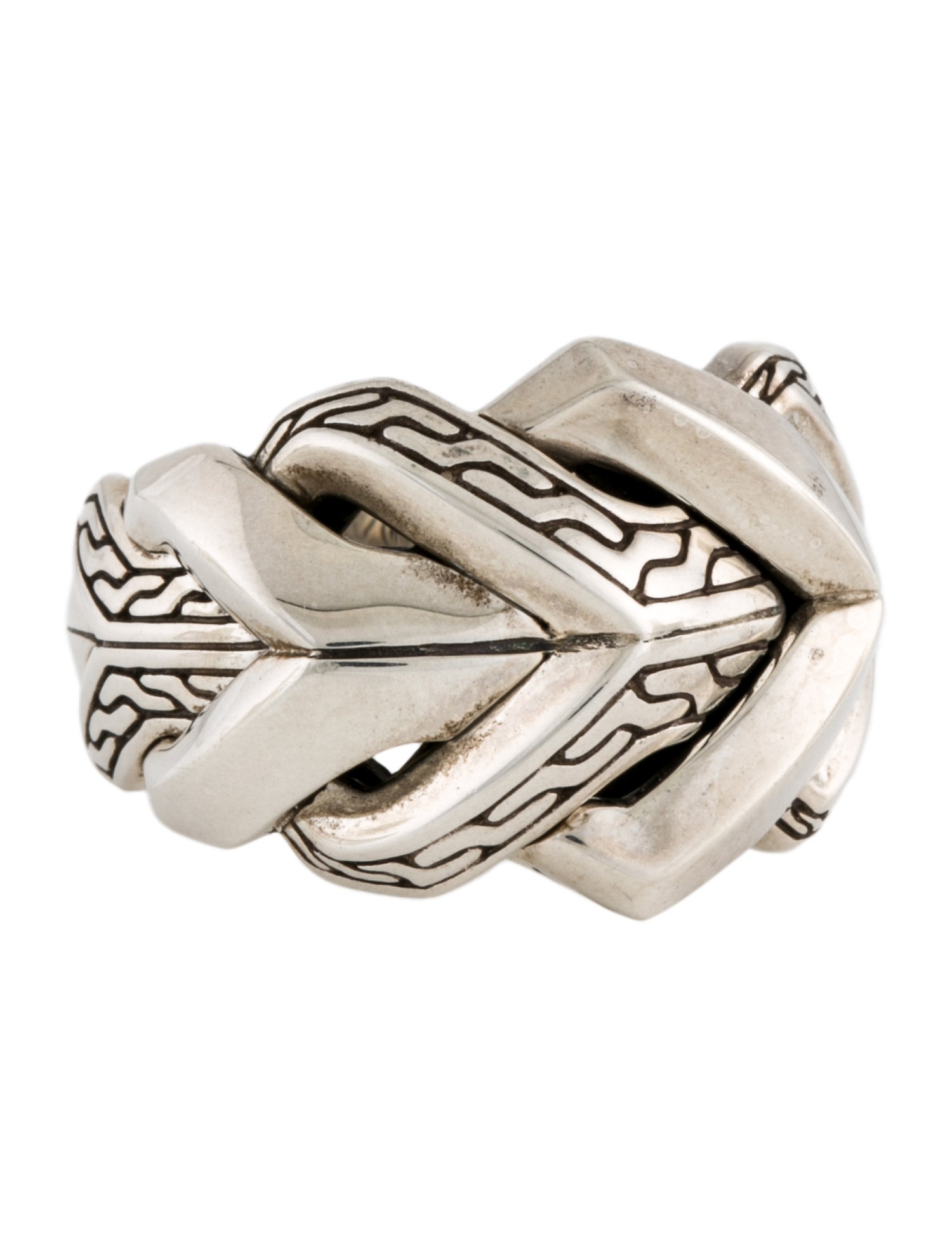 John Hardy Braided Dome Ring - Sterling Silver Cocktail Ring, Rings - JHA65346 | The RealReal