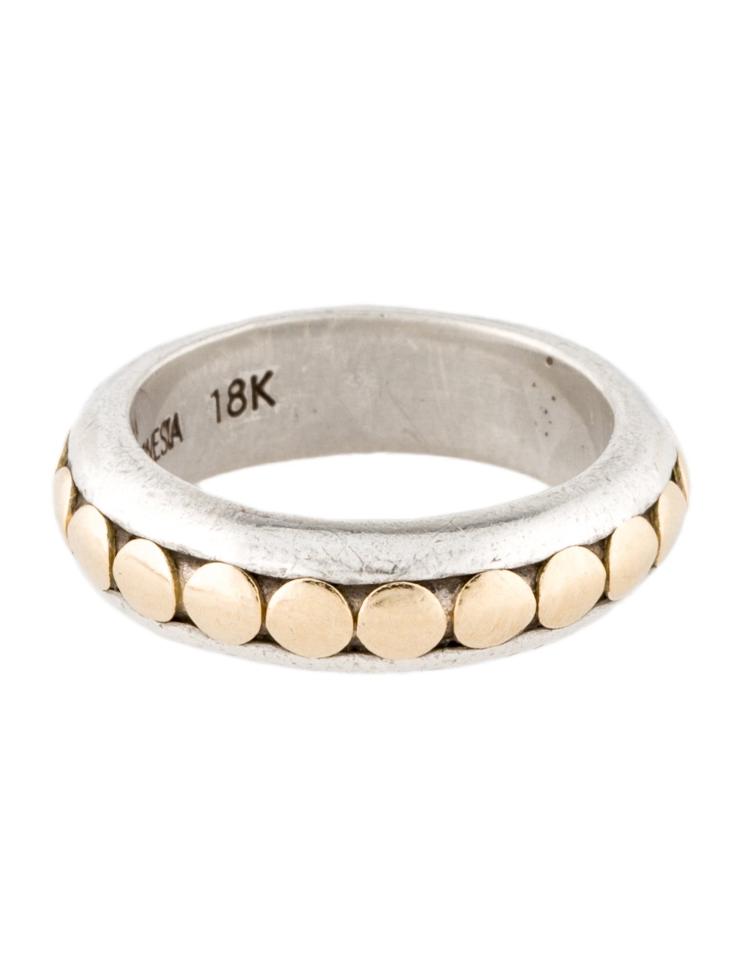 John Hardy Two-Tone Dot Band - Band, Rings - JHA65568 | The RealReal