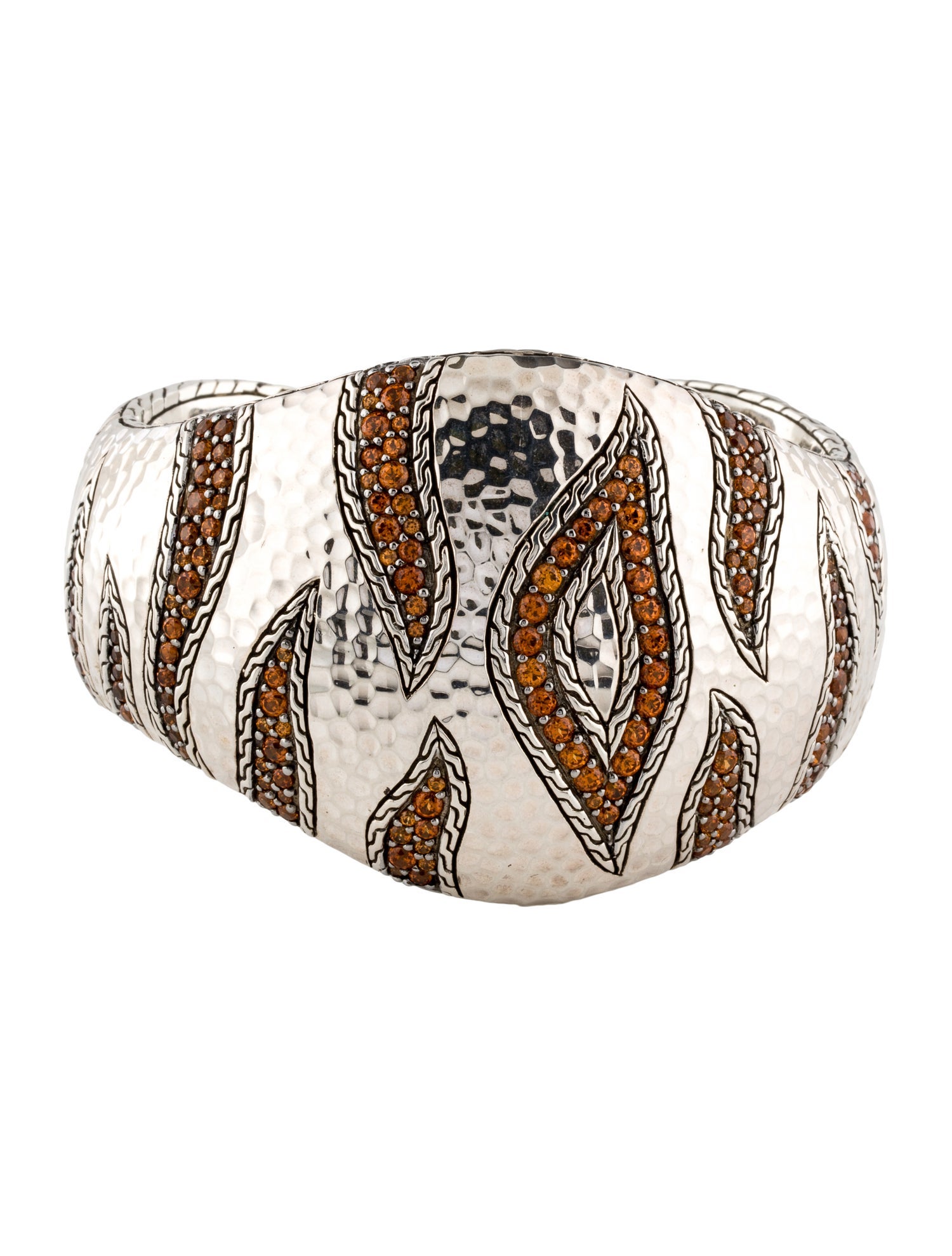 John Hardy Garnet Hammered Palu Macan Kick Cuff - Sterling Silver Cuff ...