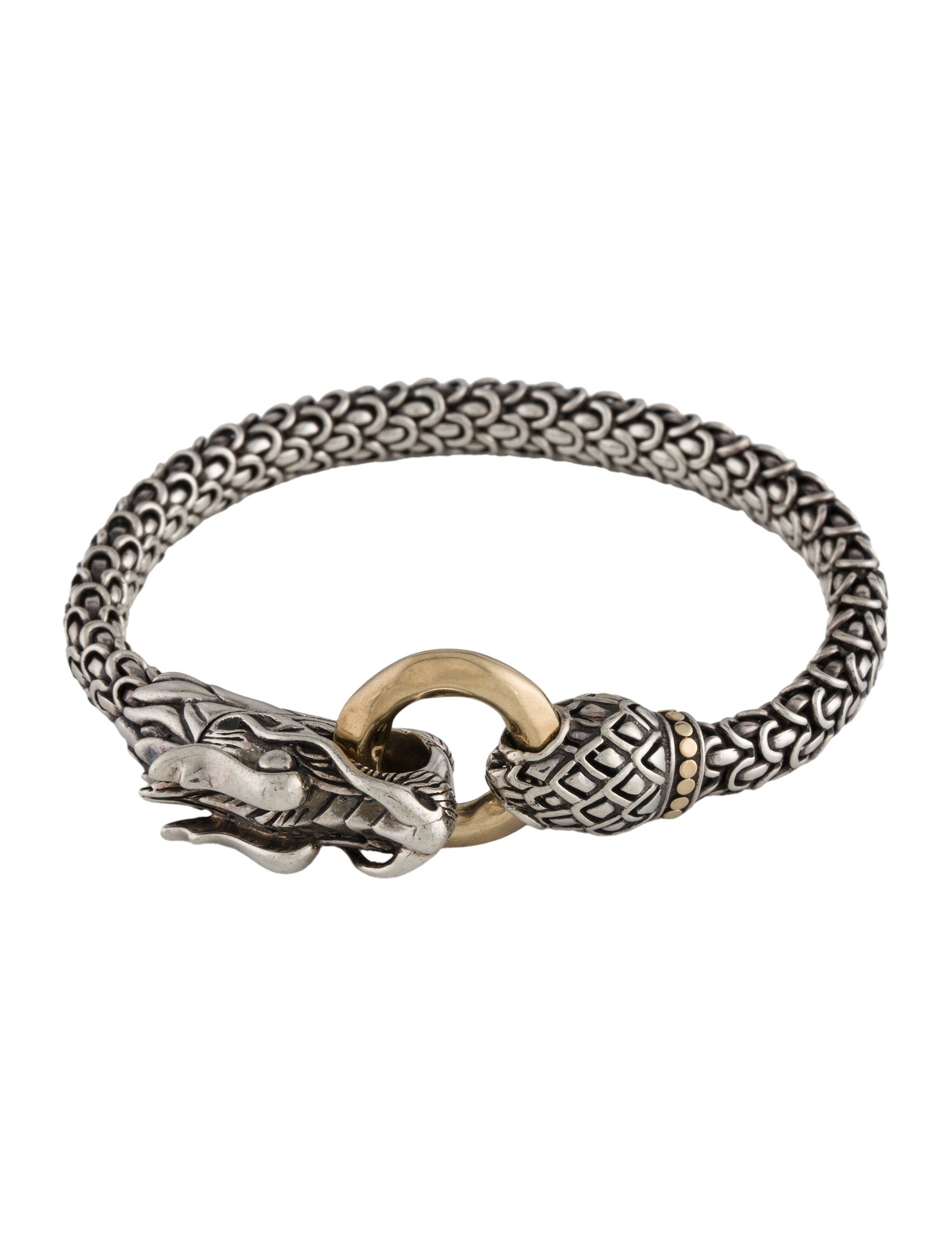 John Hardy Two-Tone Legend Naga Bracelet - 18K Yellow Gold Link ...