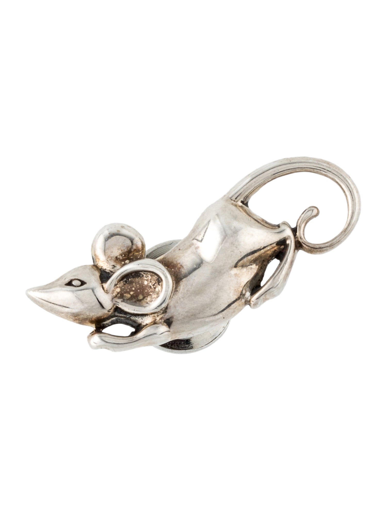 John Hardy Chinese Zodiac Mouse Lapel Pin - Silver-Tone Metal Lapel Pin ...