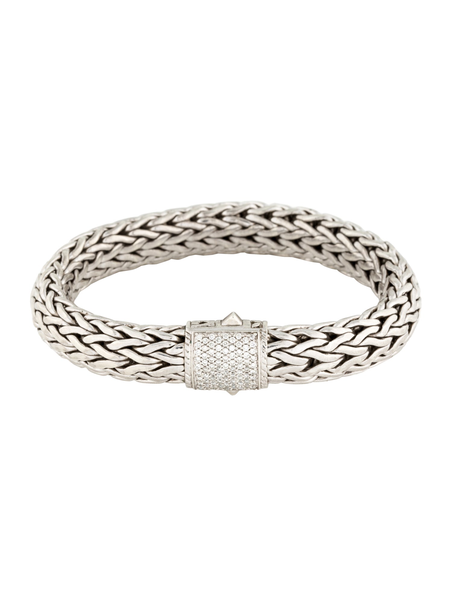 John Hardy Diamond Icon 5mm Station Bracelet - Sterling Silver Link ...