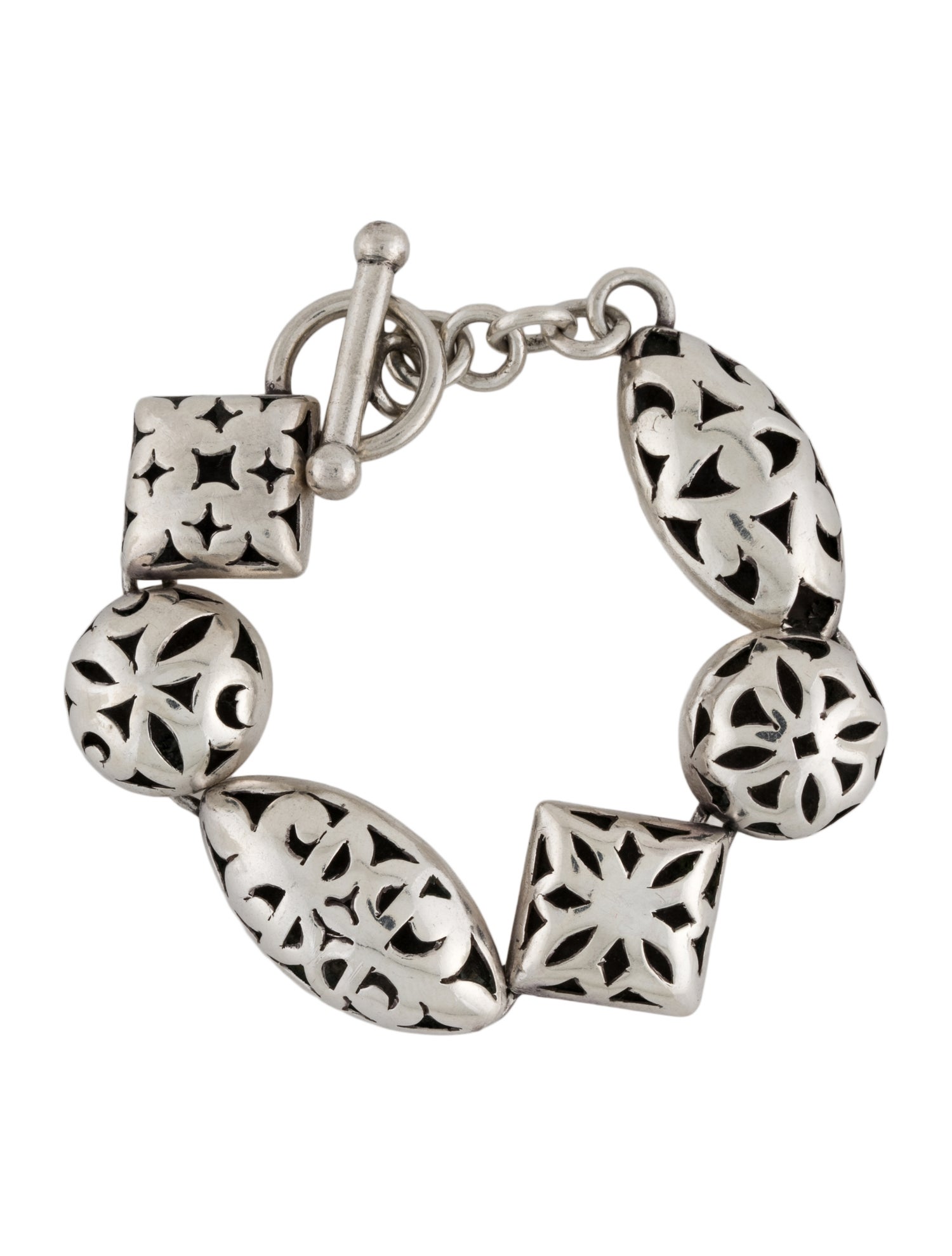 John Hardy Vintage Bali Cut Dome Bracelet - Sterling Silver Link ...