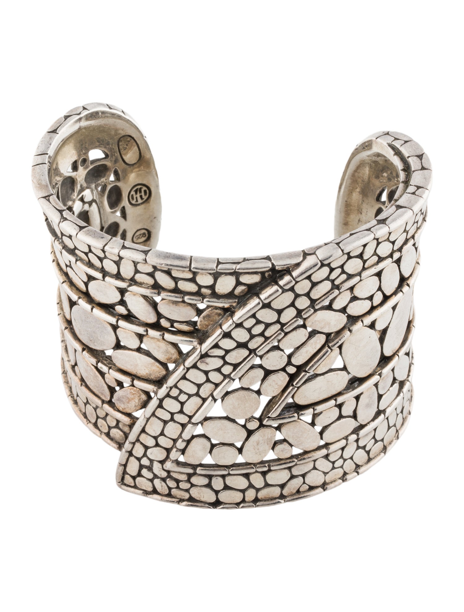 John Hardy Pebble Cuff Bracelet - Sterling Silver Cuff, Bracelets - JHA68853 | The RealReal