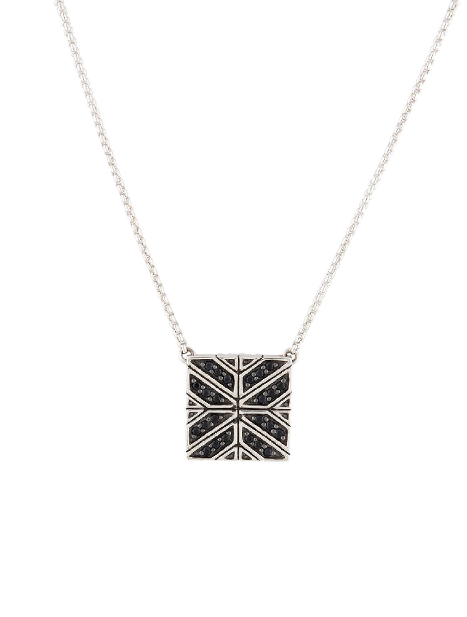 John Hardy Modern Chain Square Pendant Necklace - Sterling Silver ...