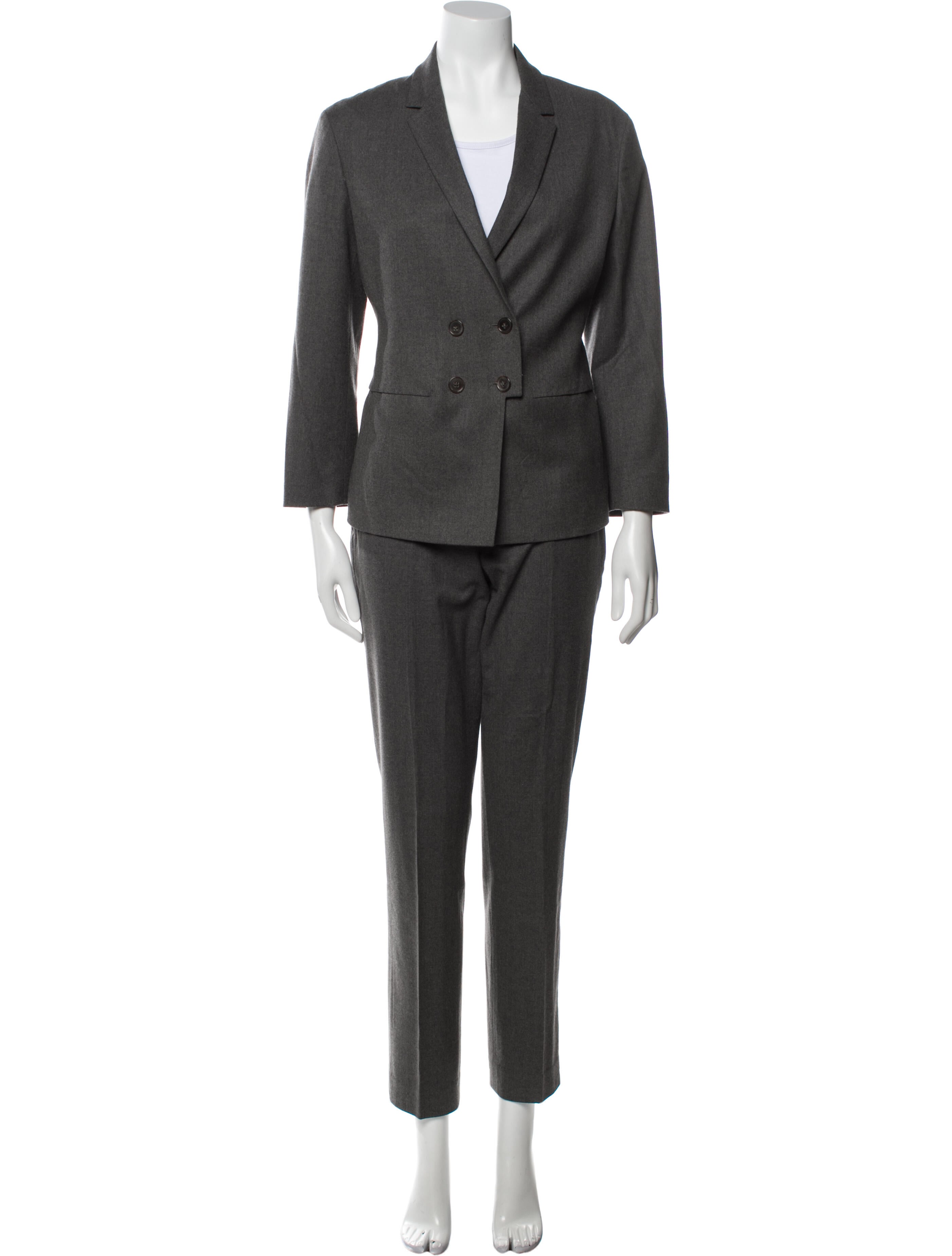 Dolce & Gabbana Three-Piece Wool Pant Suit - Green, 10.5" Rise Suits ...
