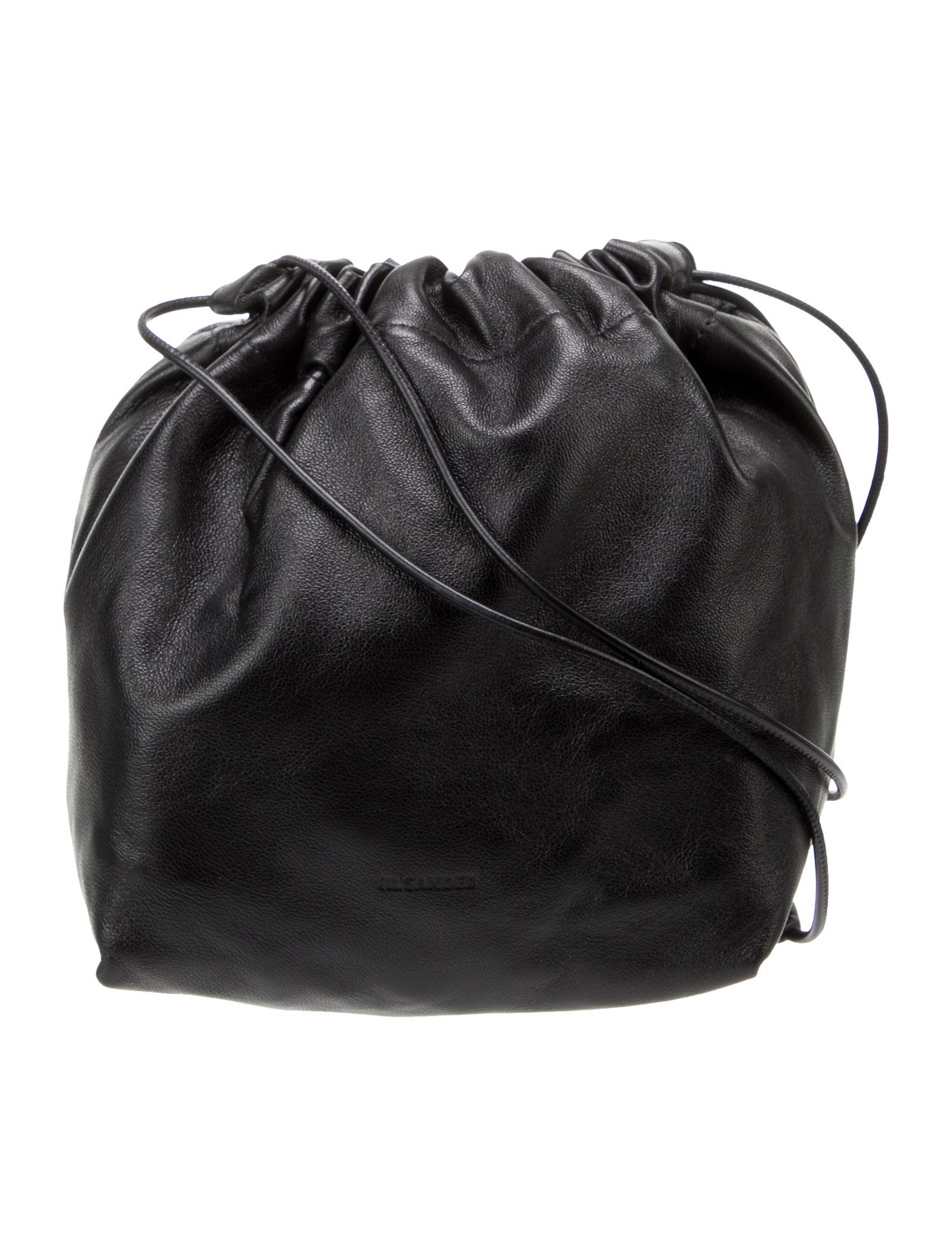 Jil Sander Leather Bucket Bag - Black Bucket Bags, Handbags - JIL120044 ...