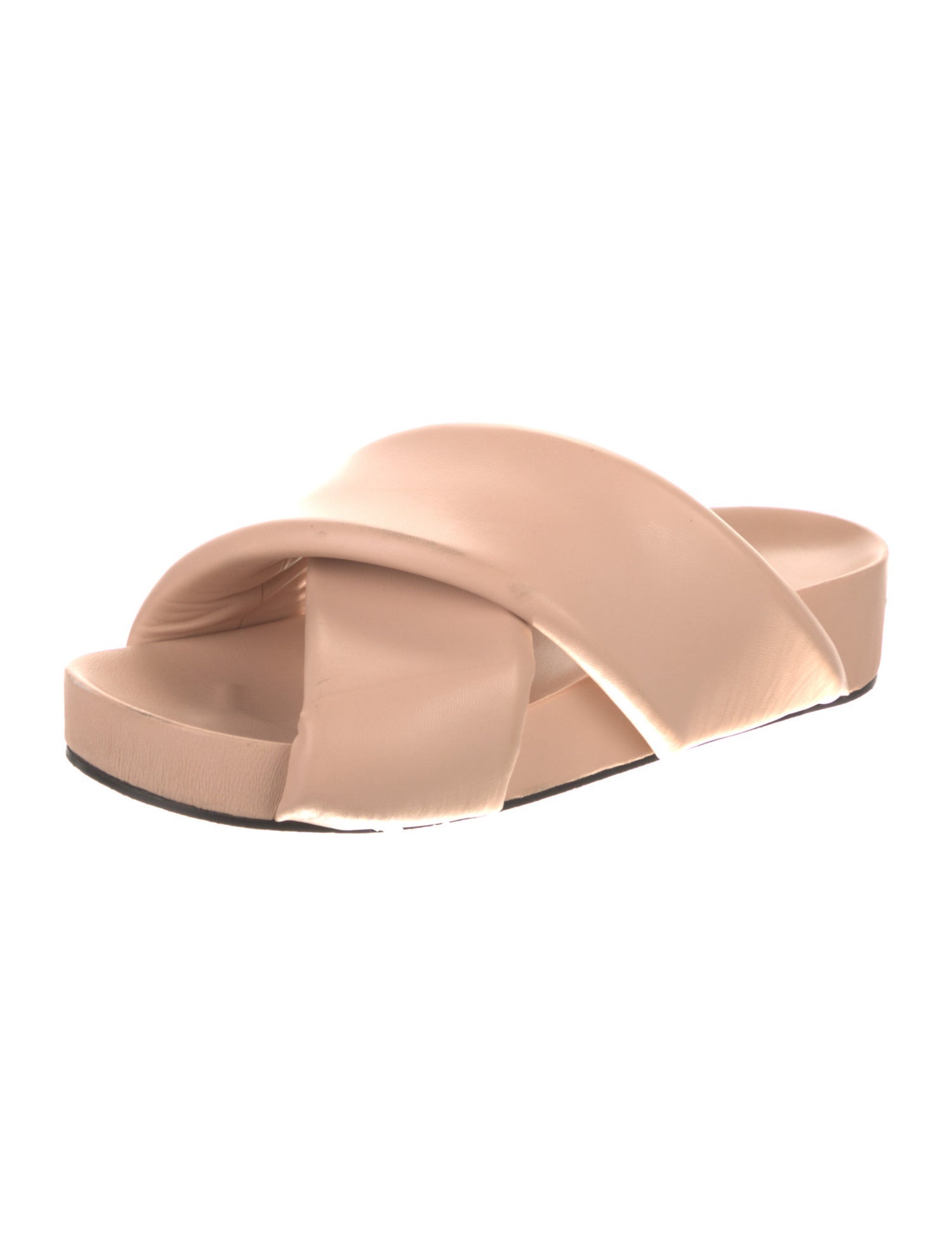Jil Sander Leather Slides - Pink Sandals, Shoes - JIL122177 | The RealReal