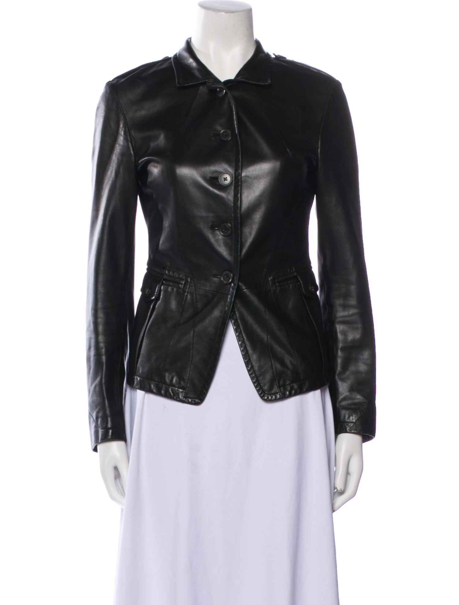 Jil Sander Leather Jacket - Black Jackets, Clothing - JIL130944 | The ...