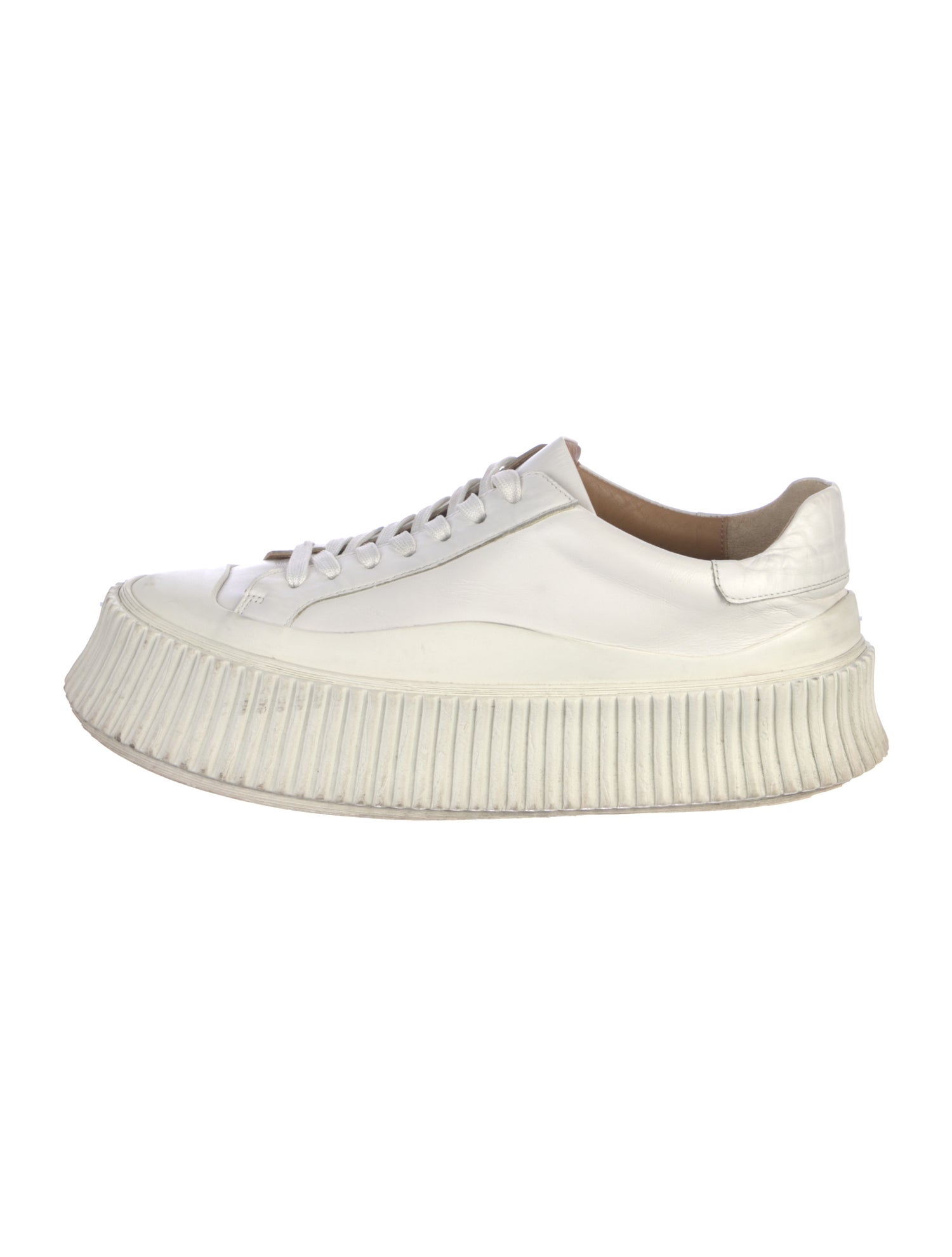 Jil Sander Leather Sneakers - White Sneakers, Shoes - JIL133512 | The ...