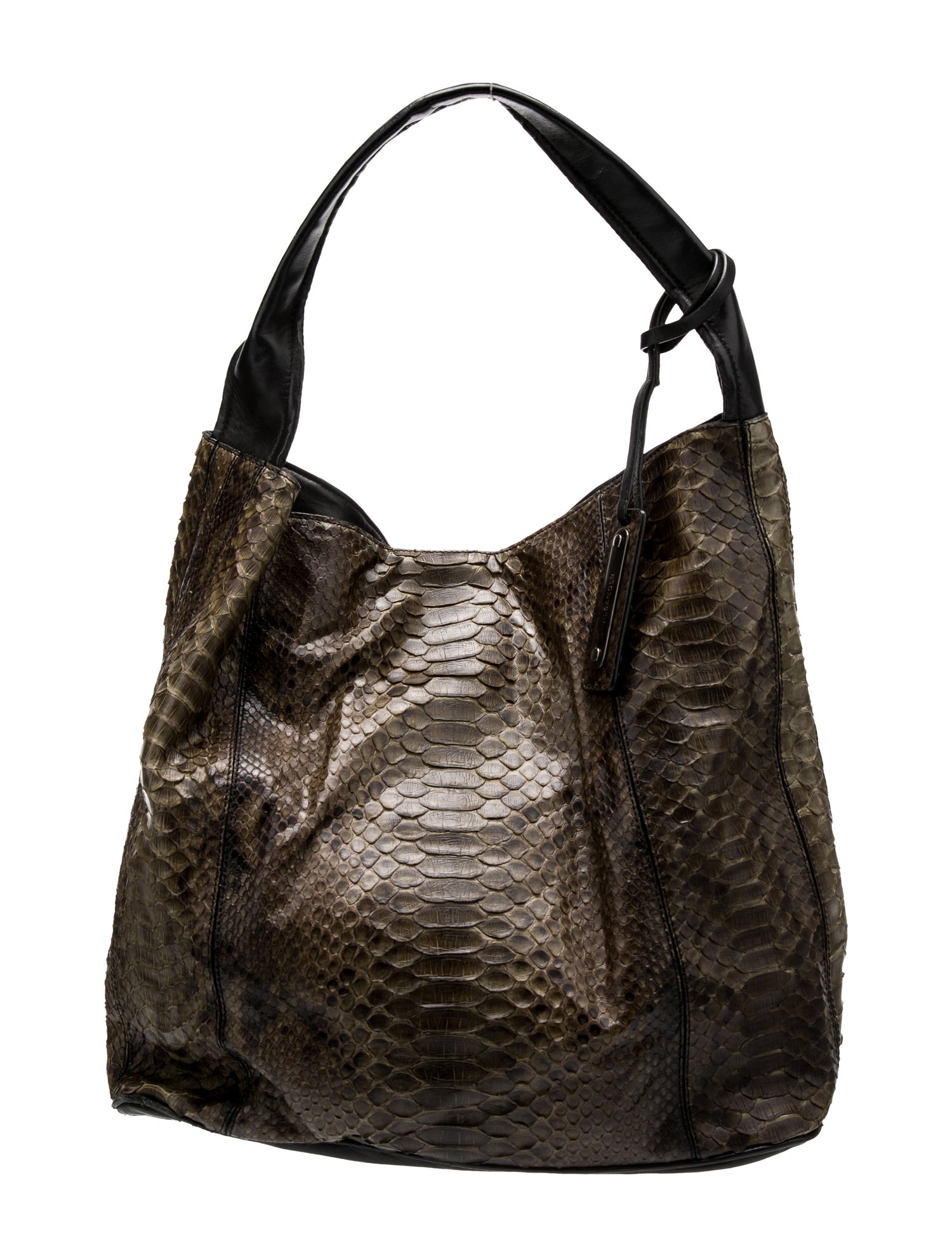 Jil Sander Python Shoulder Bag - Brown Shoulder Bags, Handbags - JIL136448 | The RealReal