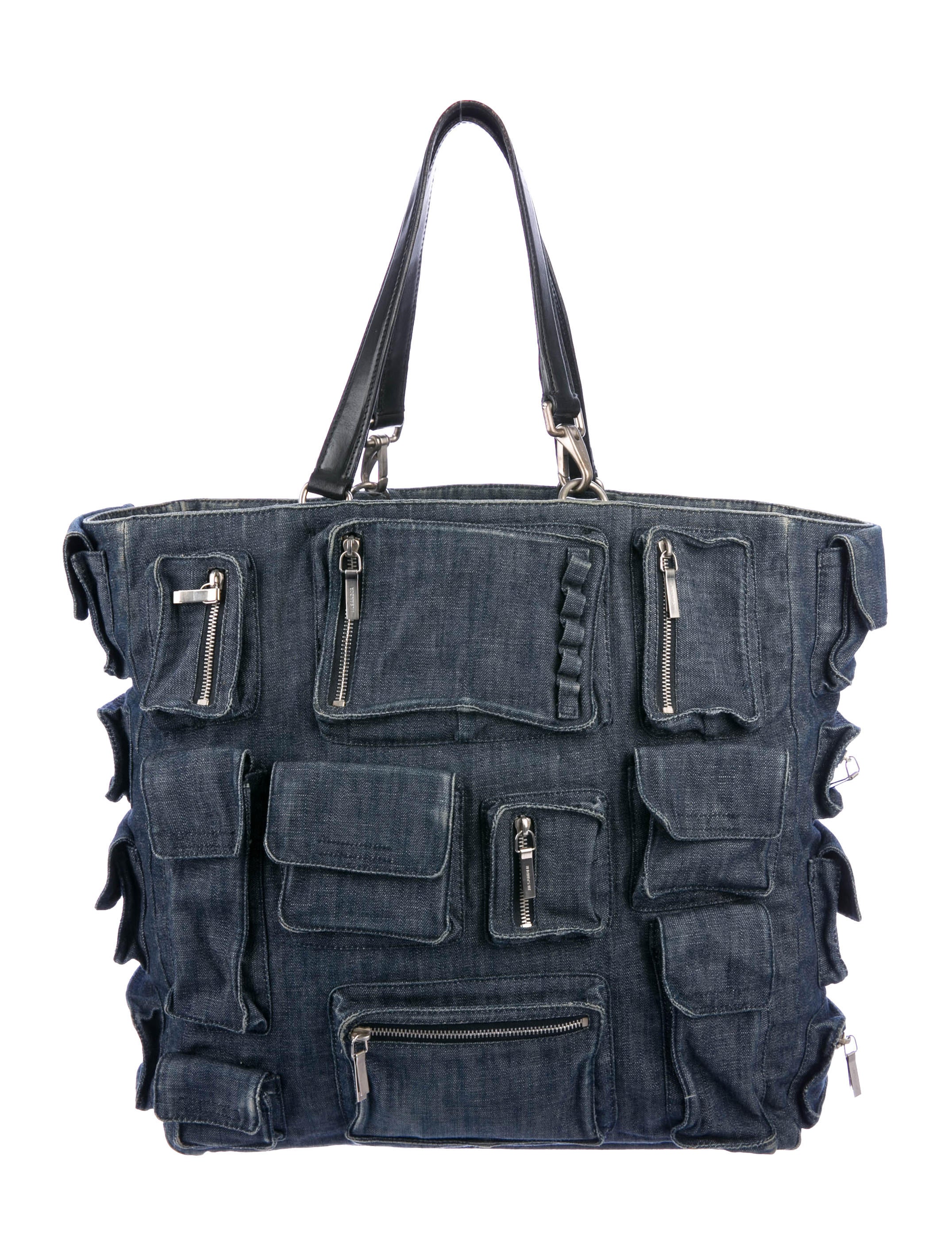 Jil Sander Denim Multi-Pocket Tote - Handbags - JIL42311 | The RealReal