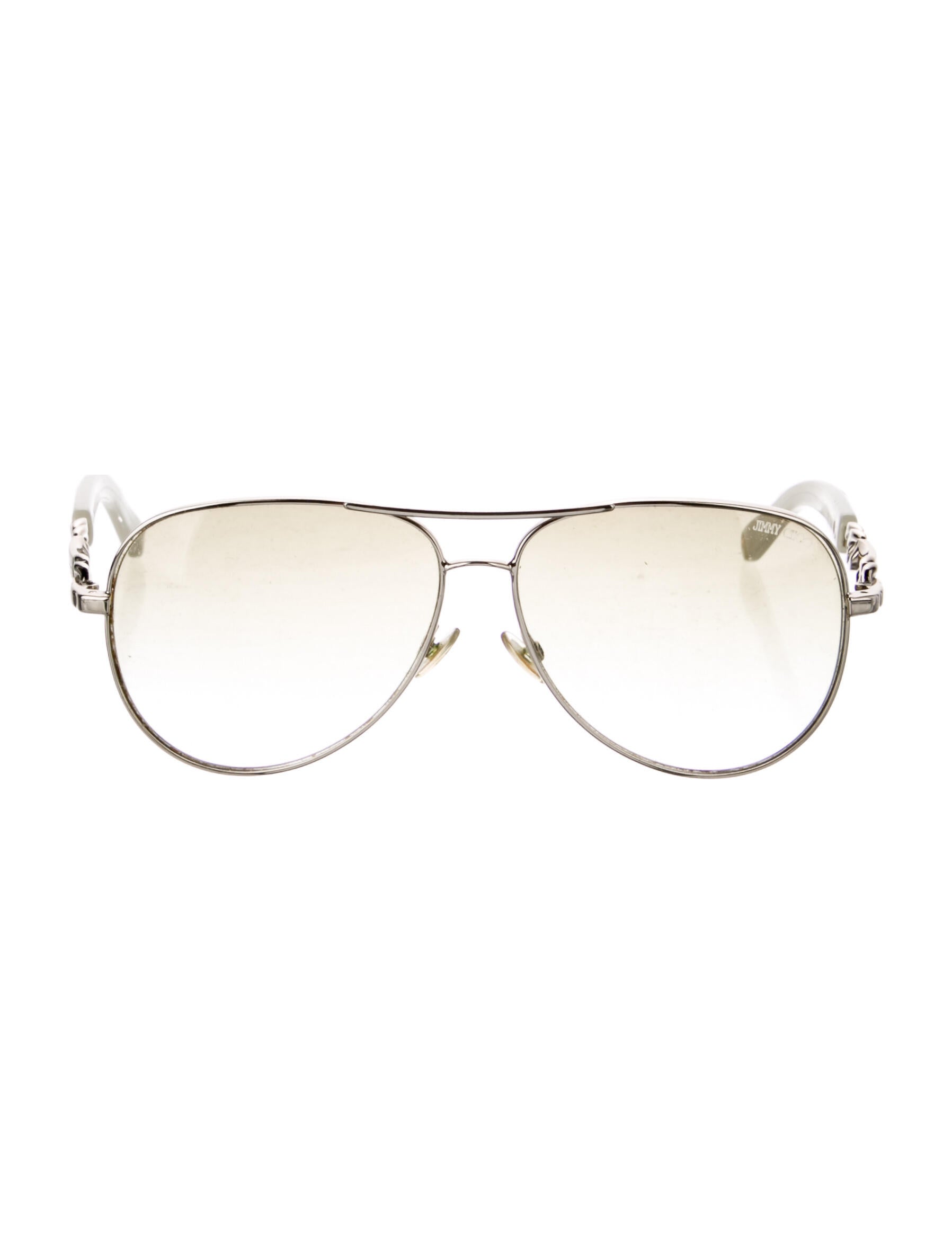Jimmy Choo Aviator Gradient Sunglasses Neutrals Sunglasses Accessories Jim297349 The Realreal