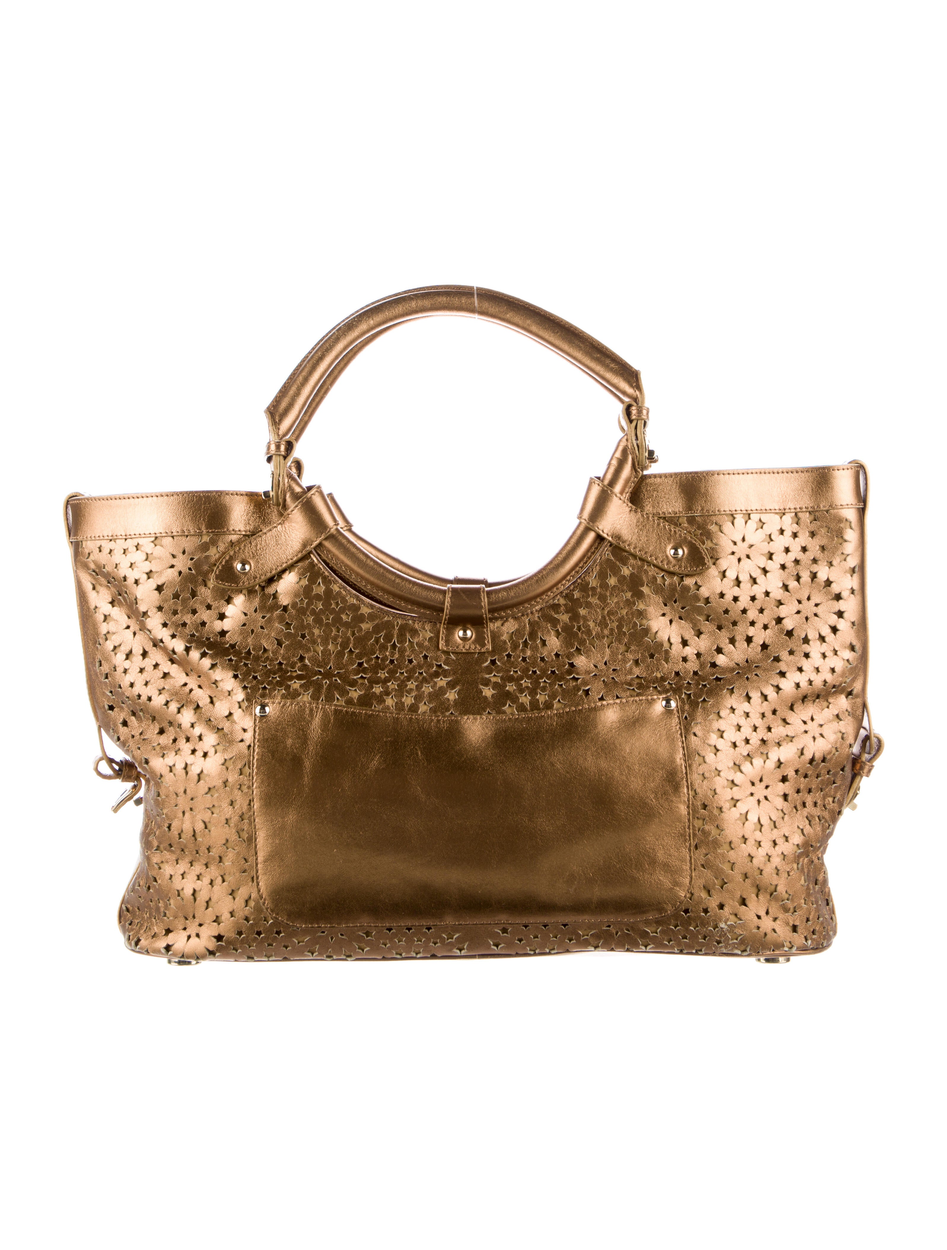 Jimmy Choo Metallic Handle Bag - Metallic Handle Bags, Handbags ...