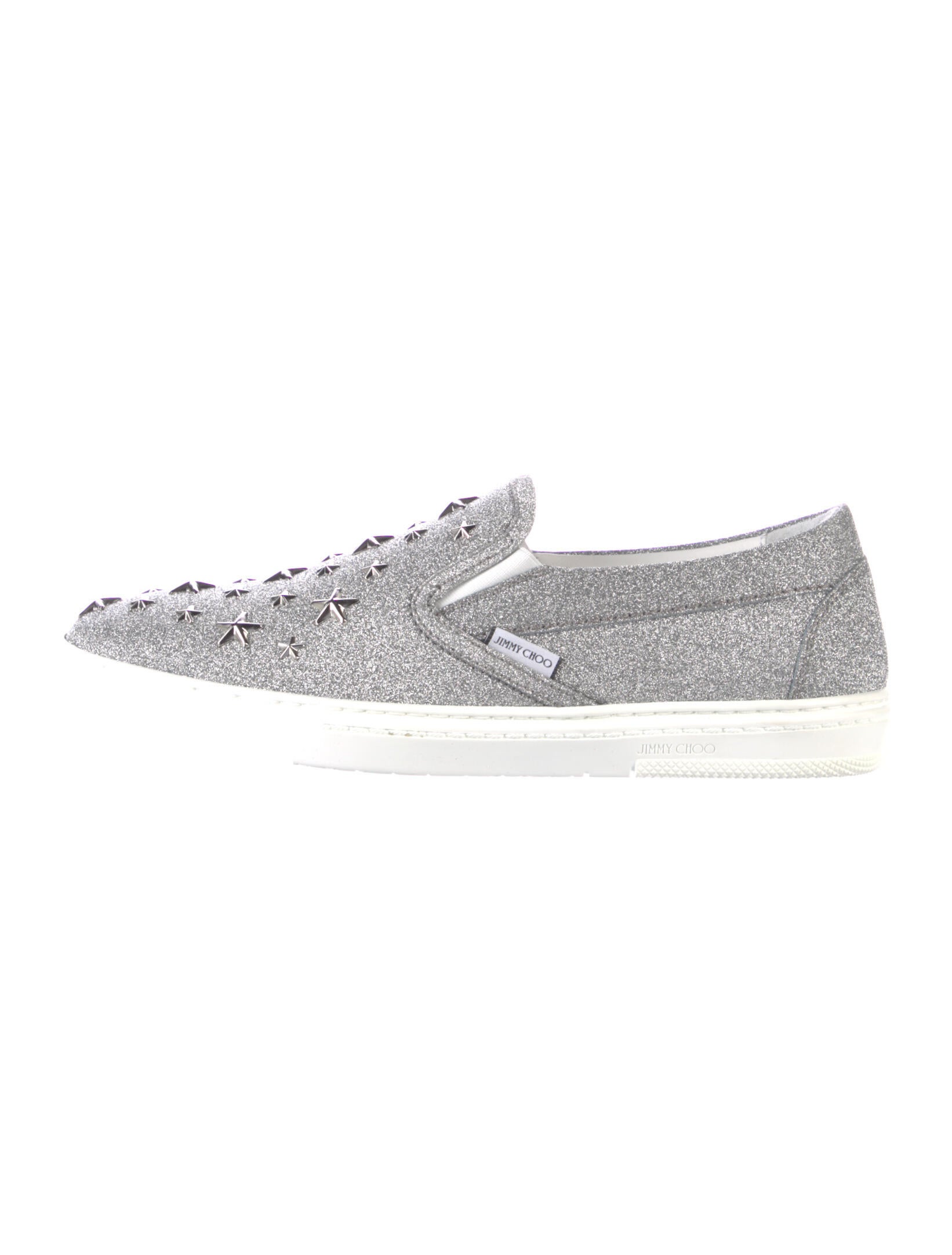 Jimmy Choo Studded Accents Sneakers - Silver Sneakers, Shoes ...