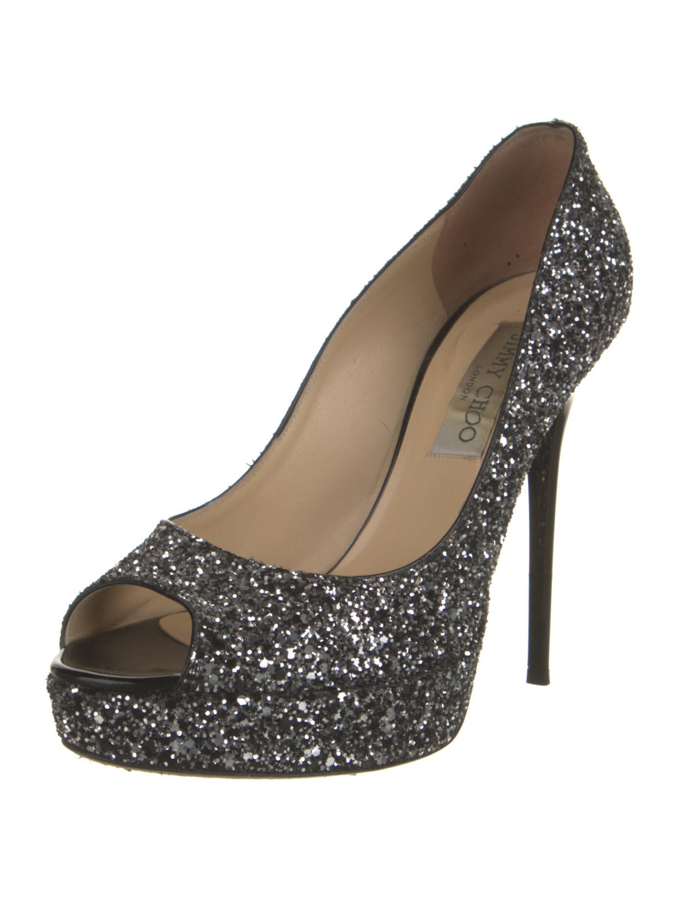 Jimmy Choo Metallic Silver Slingback Pumps - Metallic Pumps, Shoes ...