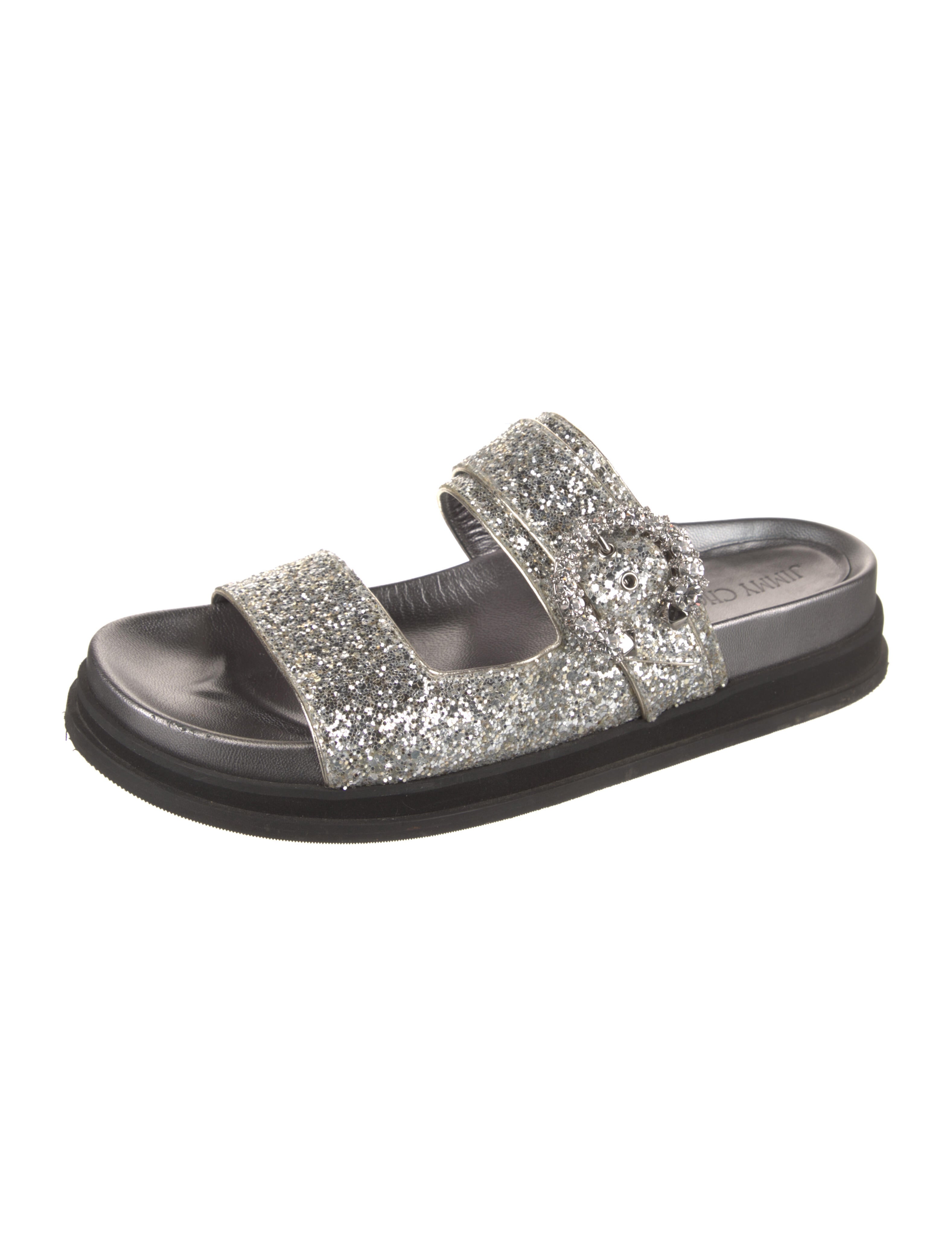 Jimmy Choo Sandals - Silver Sandals, Shoes - JIM29567 | The RealReal