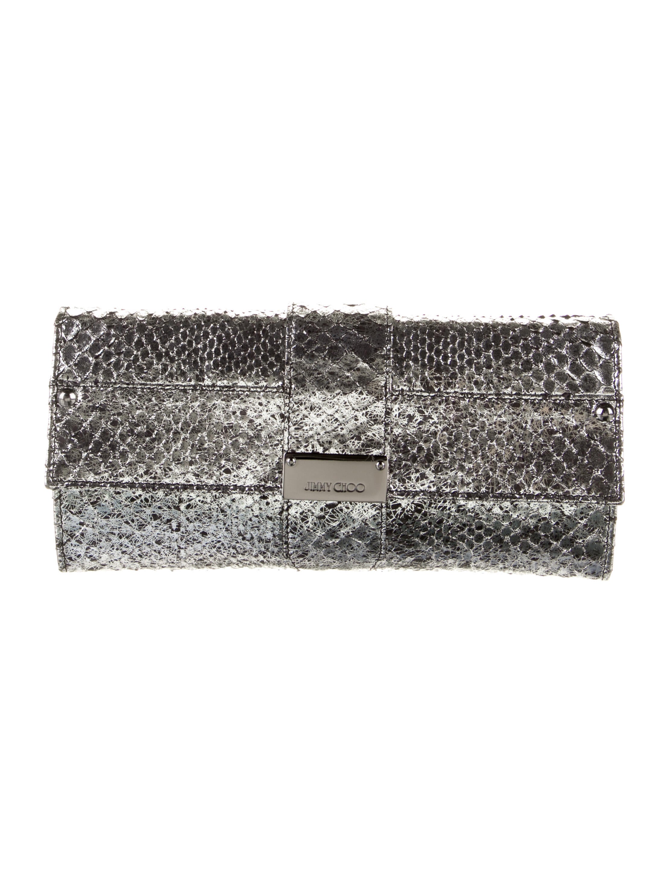 Jimmy Choo Ciggy Clutch - Silver Clutches, Handbags - JIM43462 | The ...