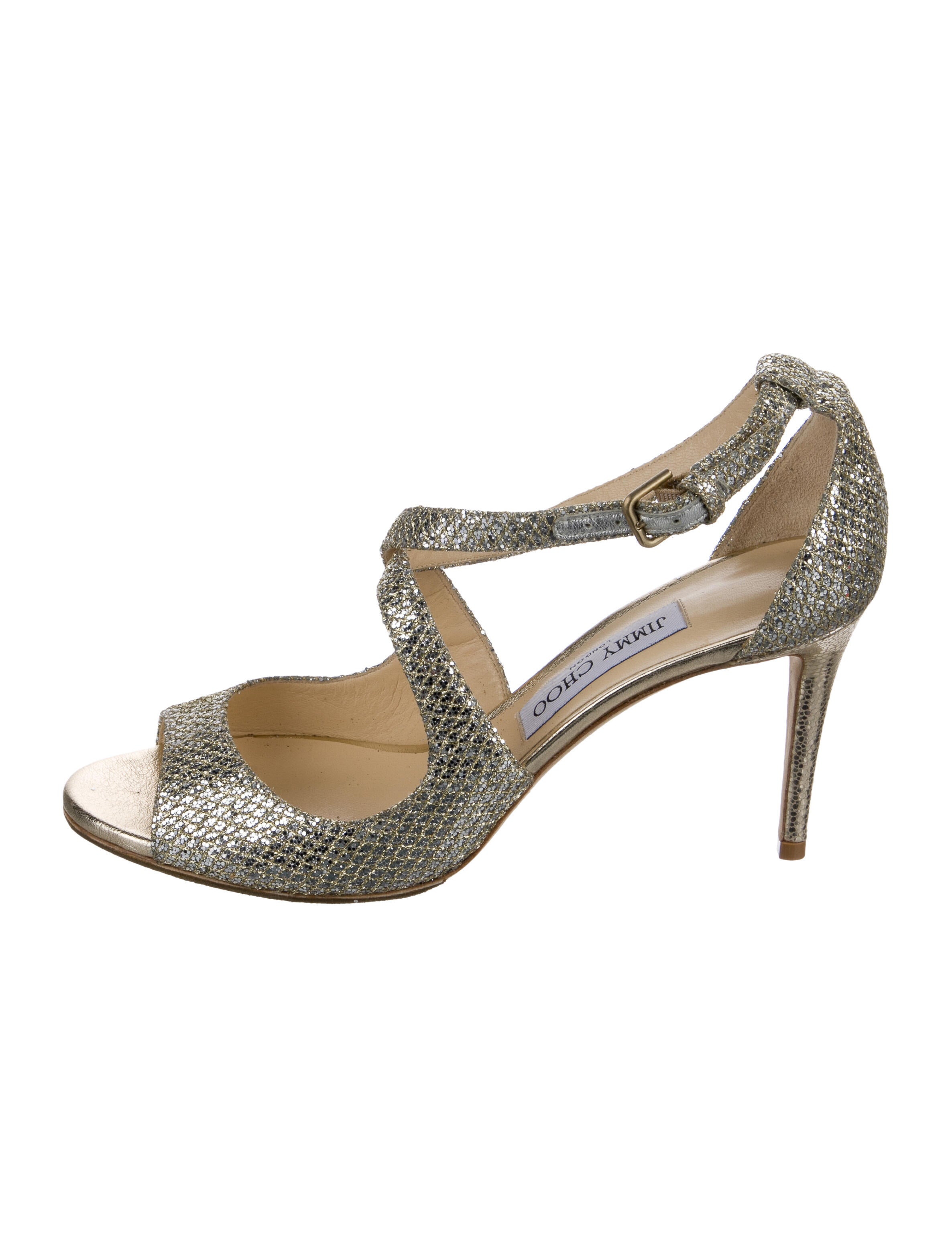 Jimmy Choo Sandals - Silver Sandals, Shoes - JIM29567 | The RealReal