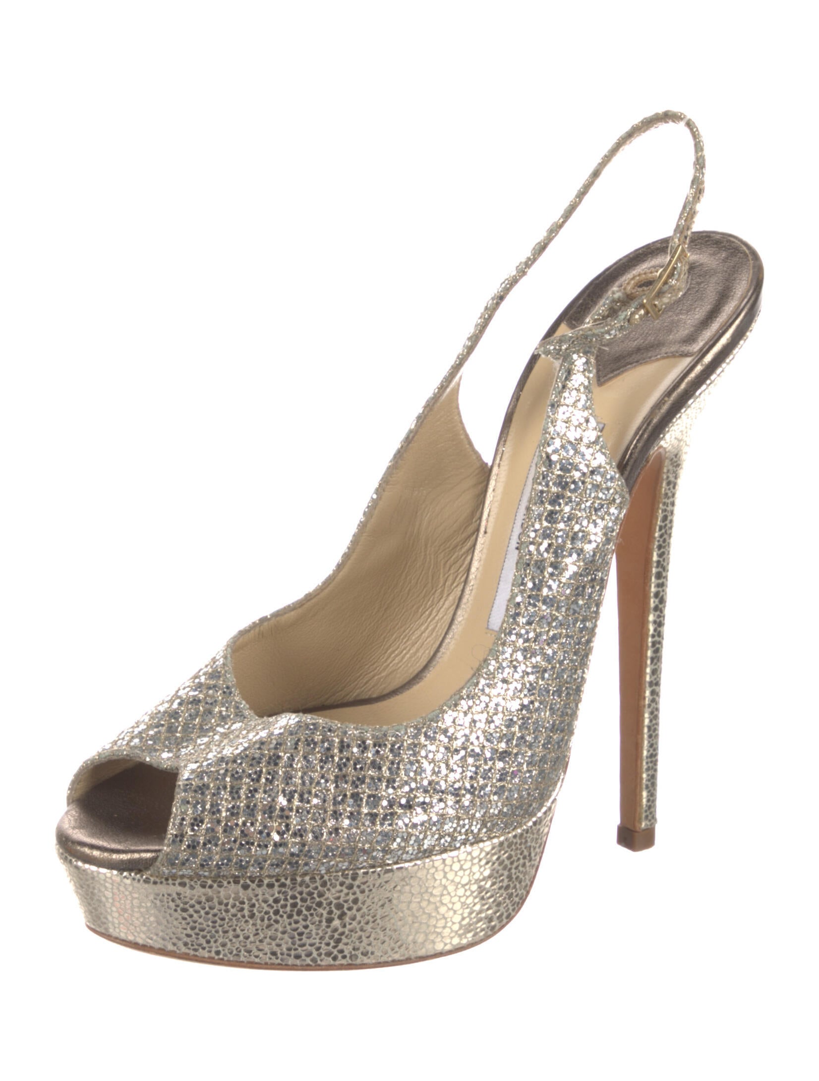 Jimmy Choo Sandals - Silver Sandals, Shoes - JIM29567 | The RealReal