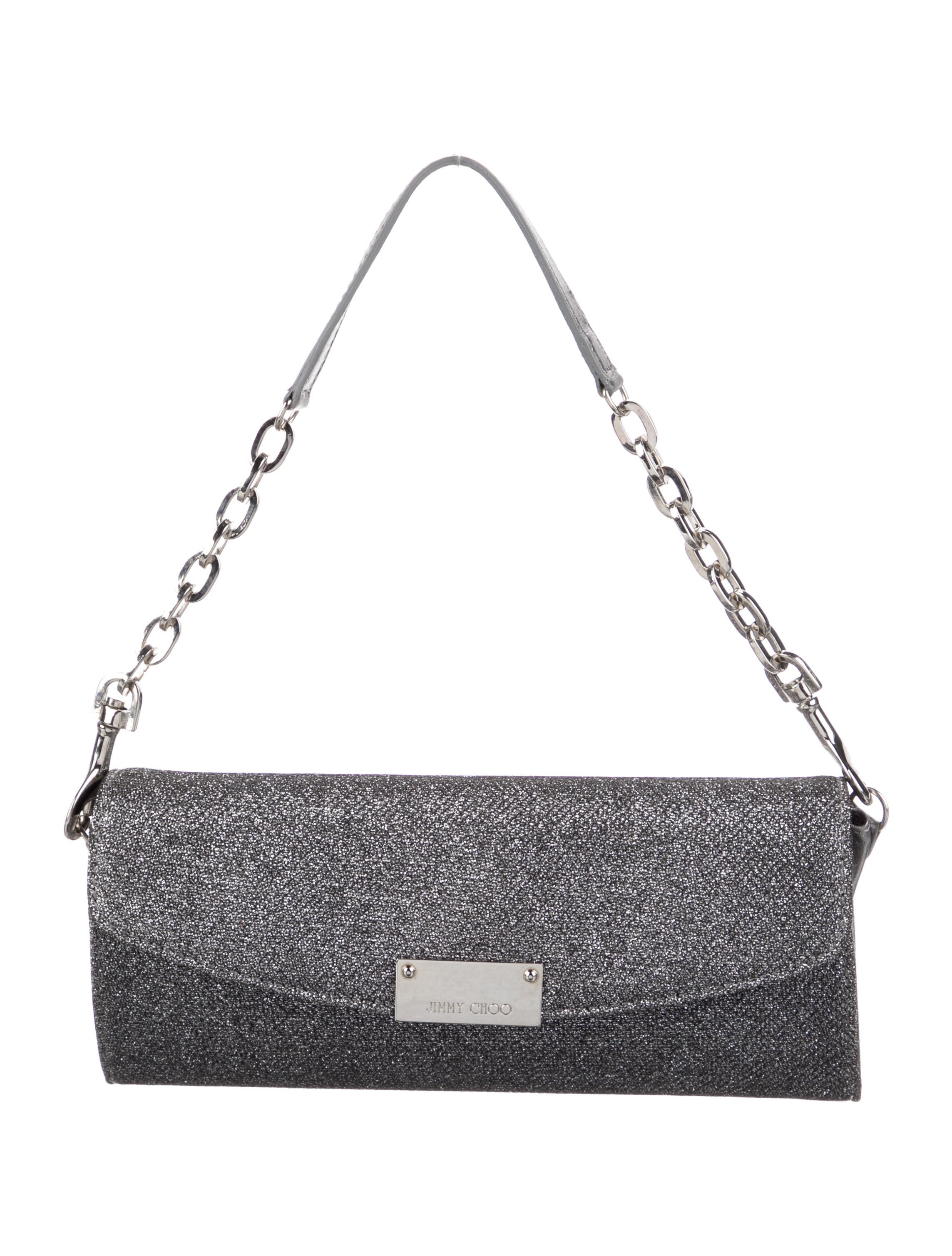 Jimmy Choo Ciggy Clutch - Silver Clutches, Handbags - JIM43462 | The ...