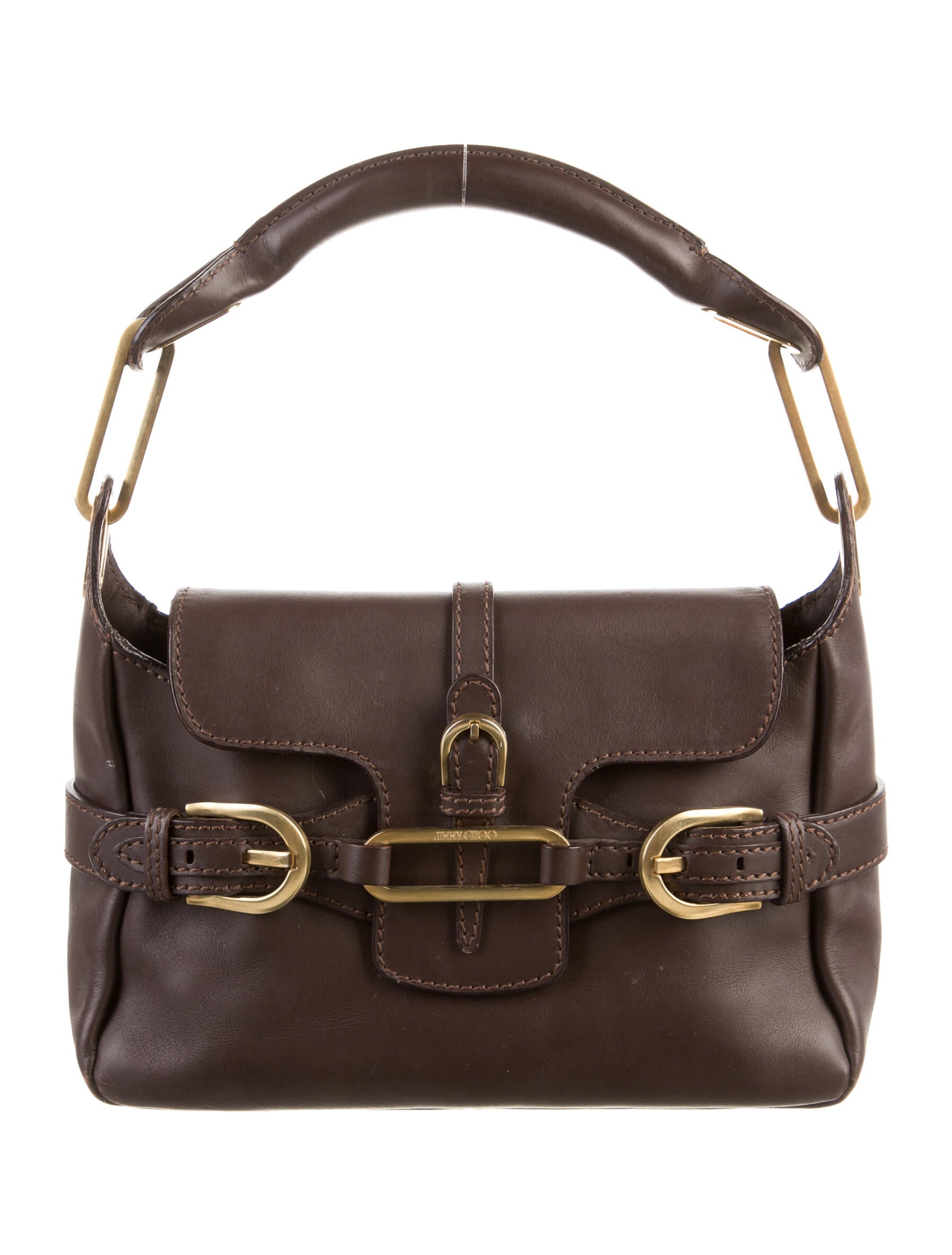 Jimmy Choo Leather Tulita Bag - Brown Handle Bags, Handbags - JIM105472 ...