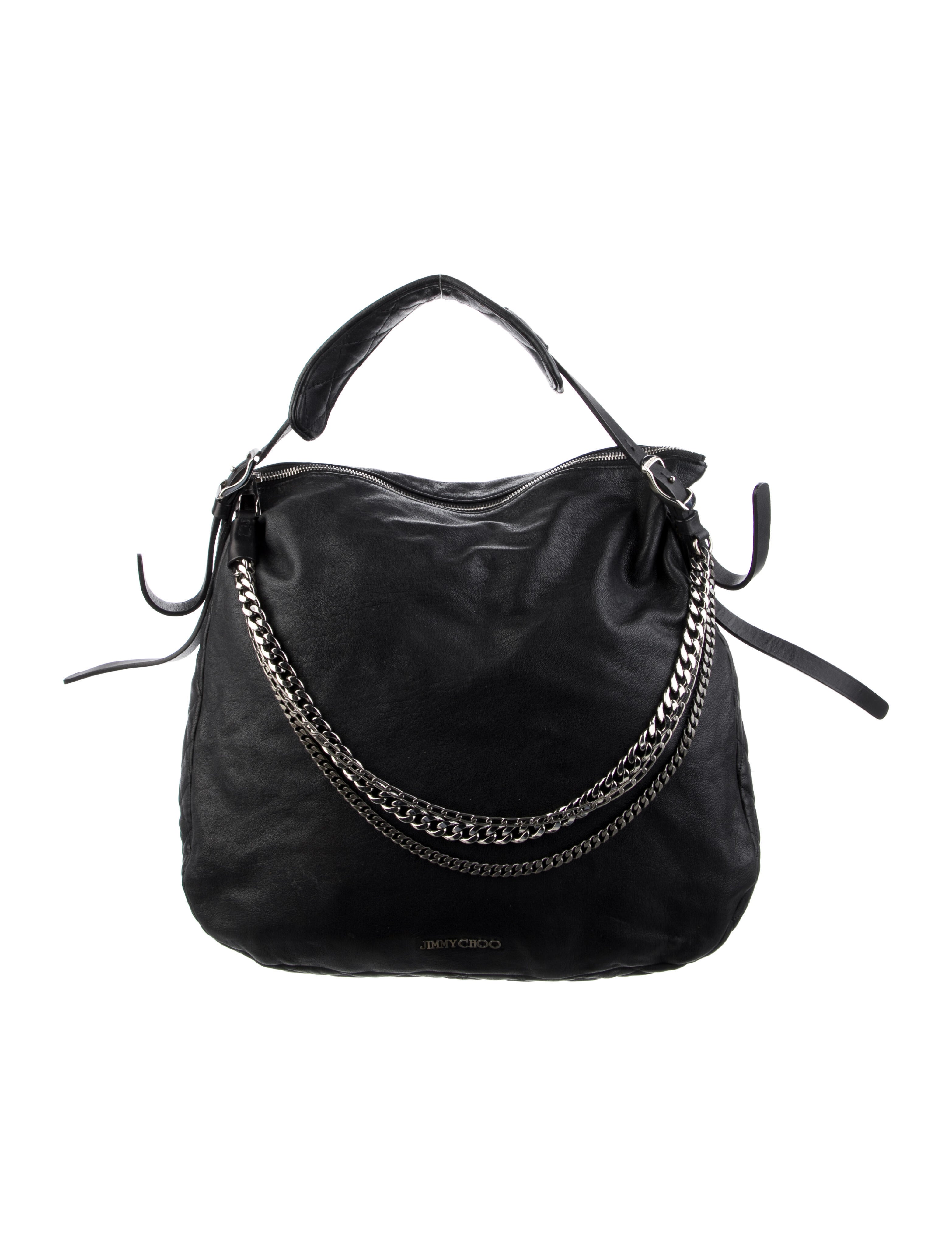 Jimmy Choo Leather Hobo Bag - Black Hobos, Handbags - JIM86575 | The ...