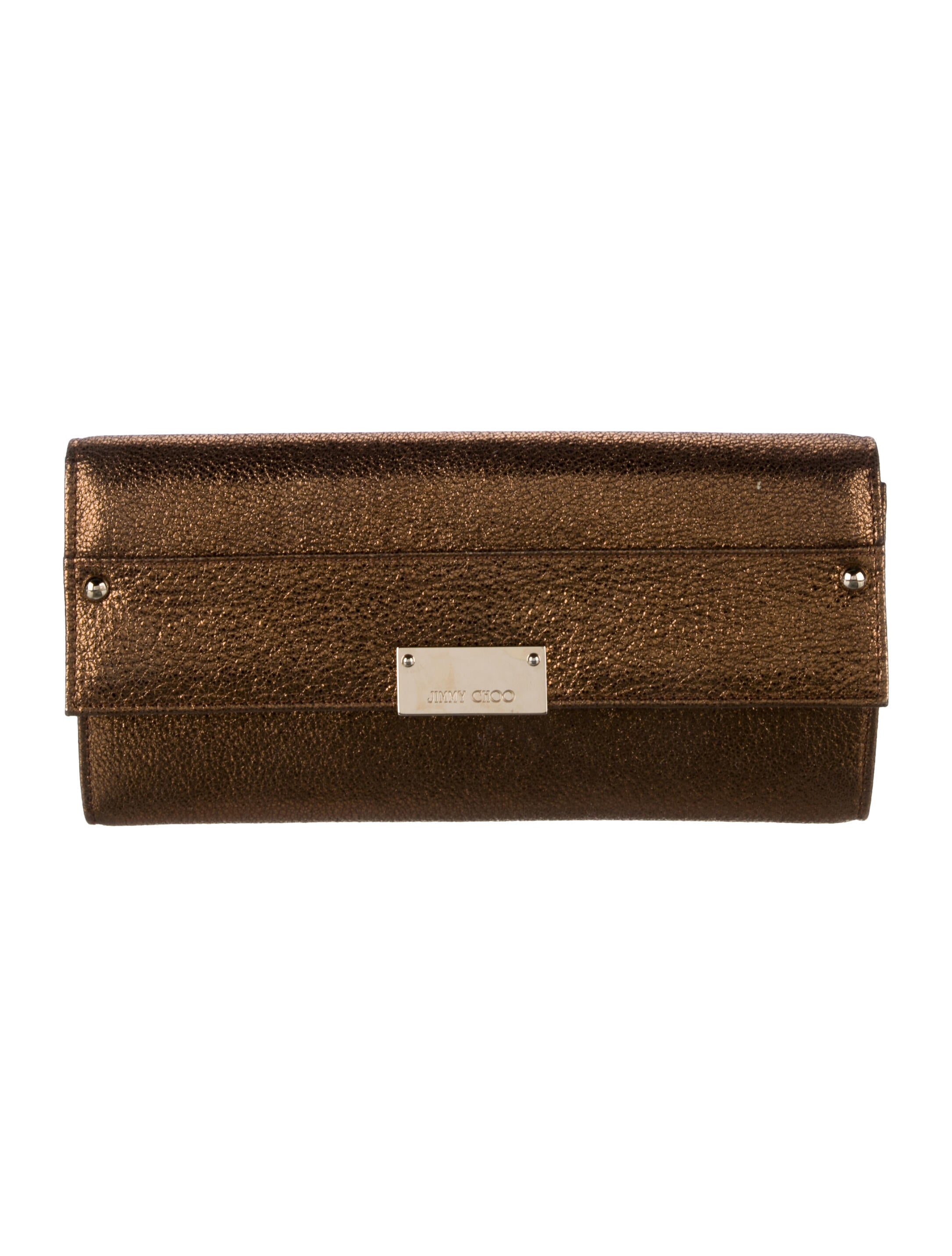 Jimmy Choo Troy Large Clutch - Gold Clutches, Handbags - JIM26452 | The ...