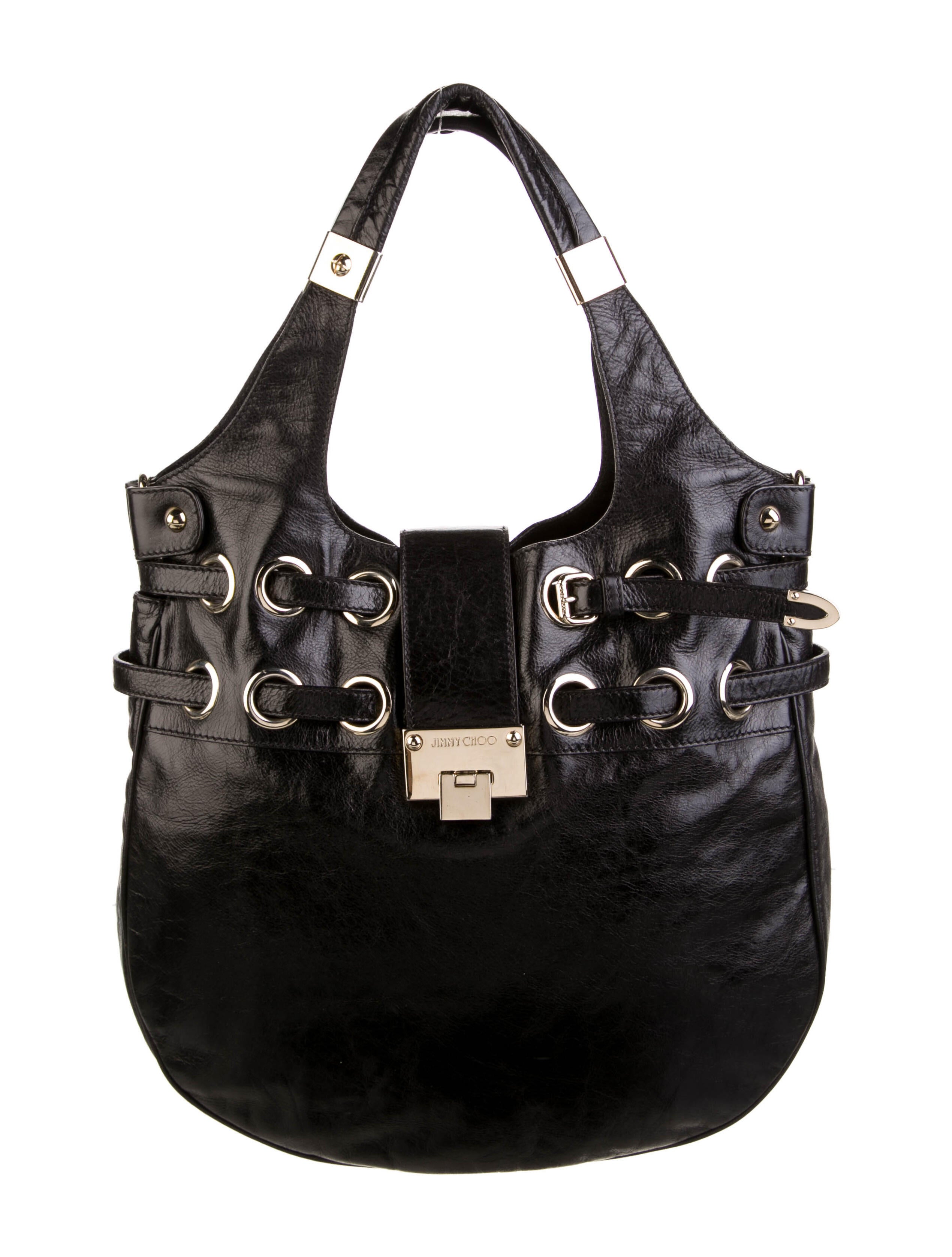 Jimmy Choo Leather Hobo Bag - Black Hobos, Handbags - JIM86575 | The ...