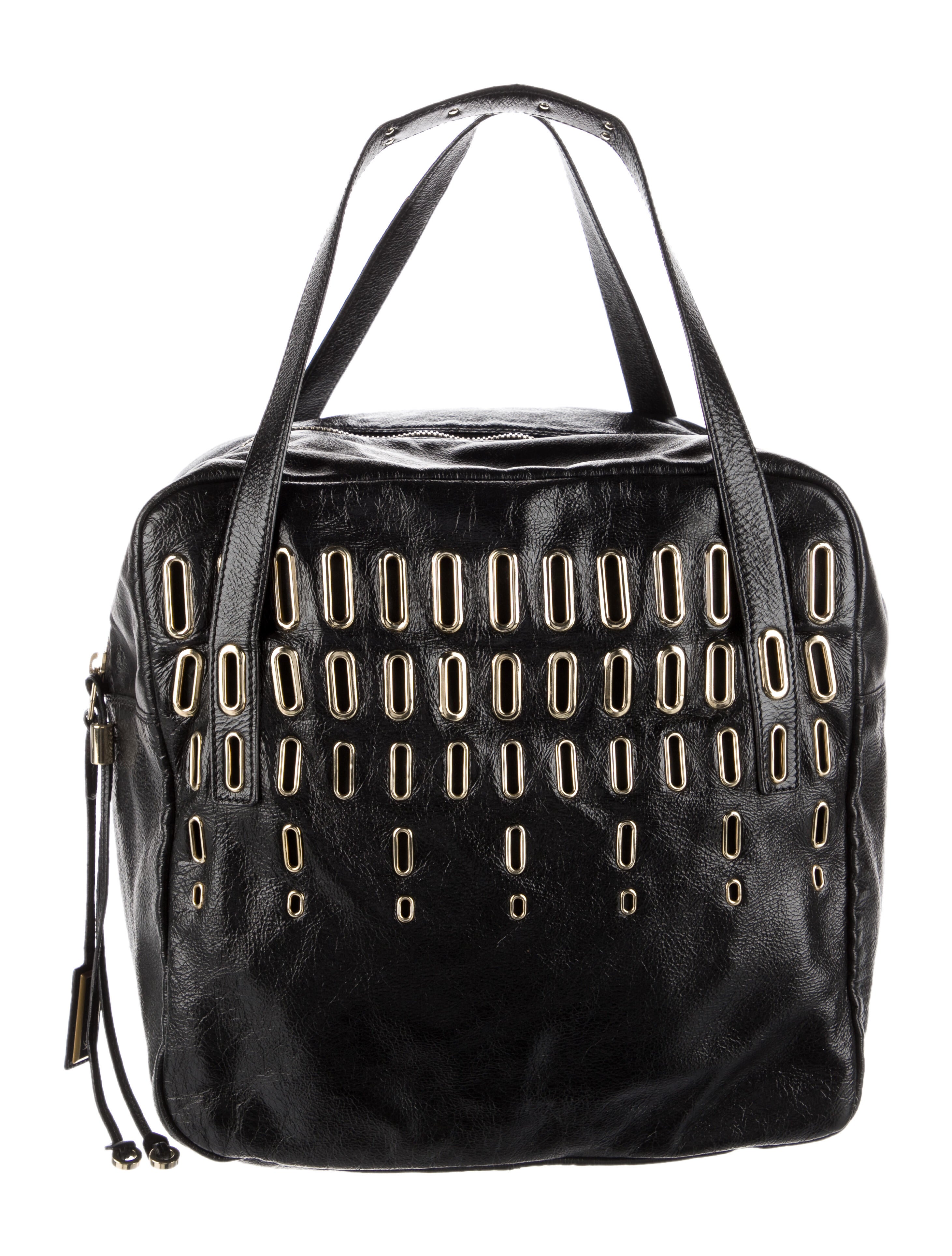 Jimmy Choo Leather-Trimmed Duffle Bag - Black Luggage and Travel ...