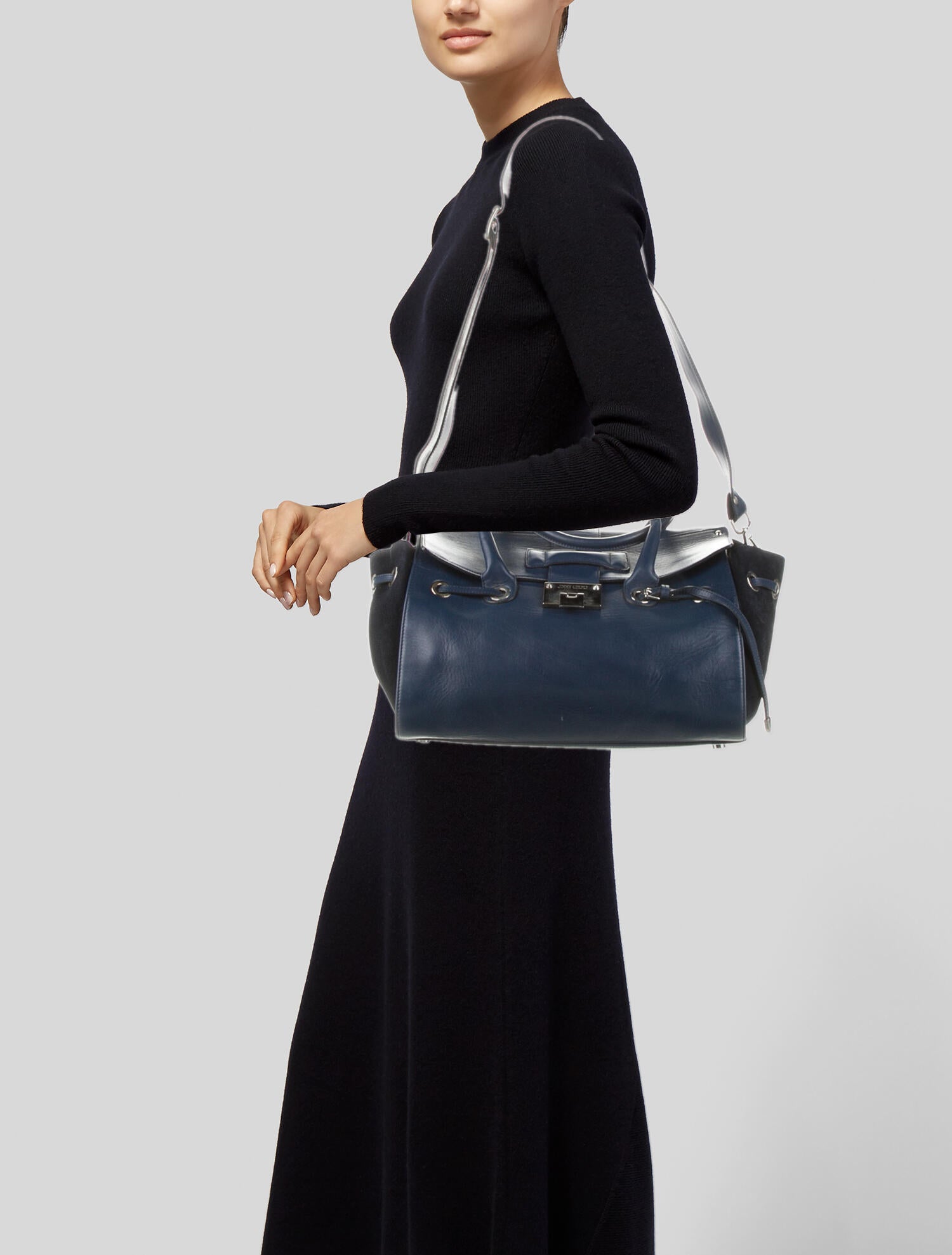 Jimmy Choo Leather Rosalie Shoulder Bag - Blue Shoulder Bags, Handbags ...