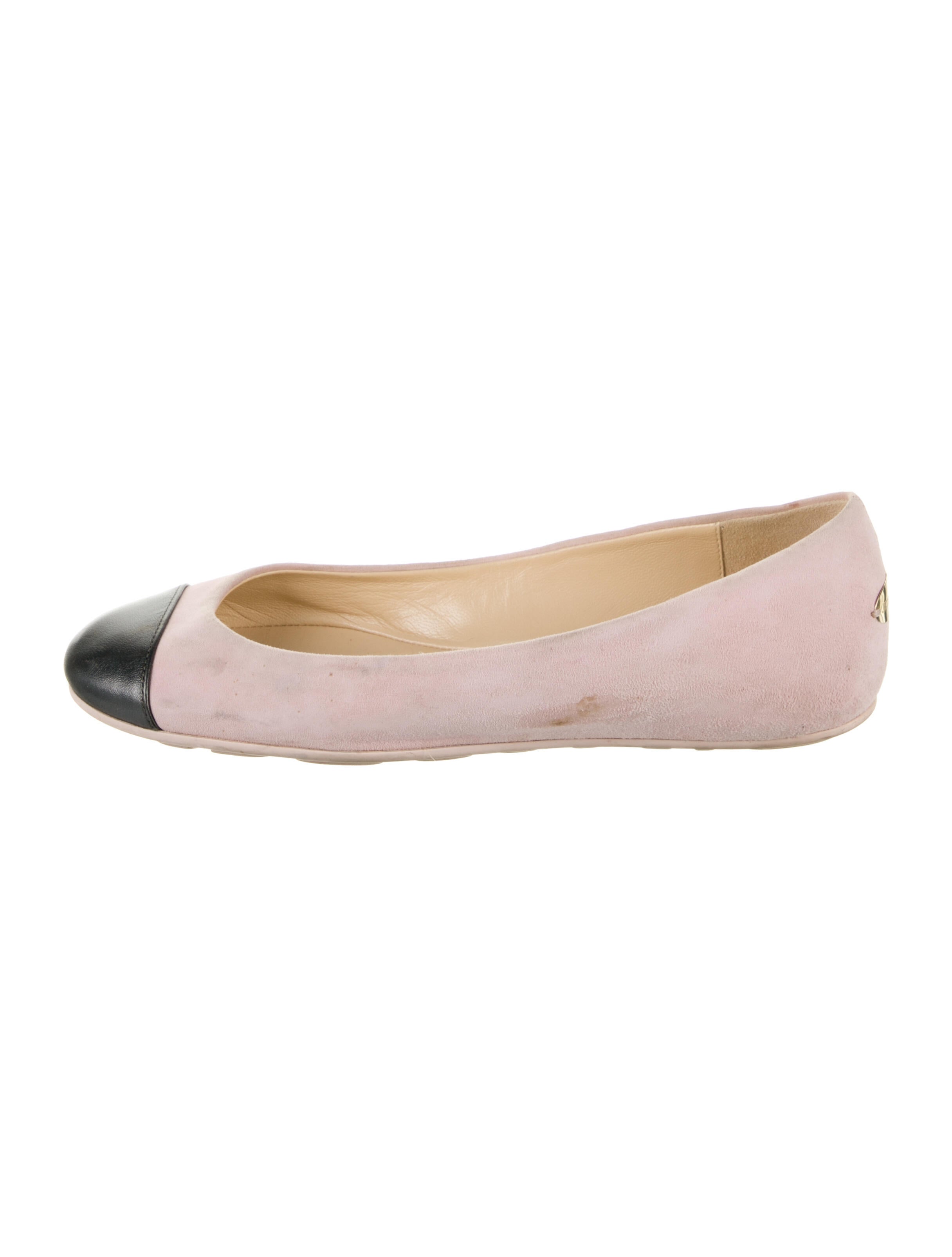 Jimmy Choo Suede Colorblock Pattern Flats - Pink Flats, Shoes ...
