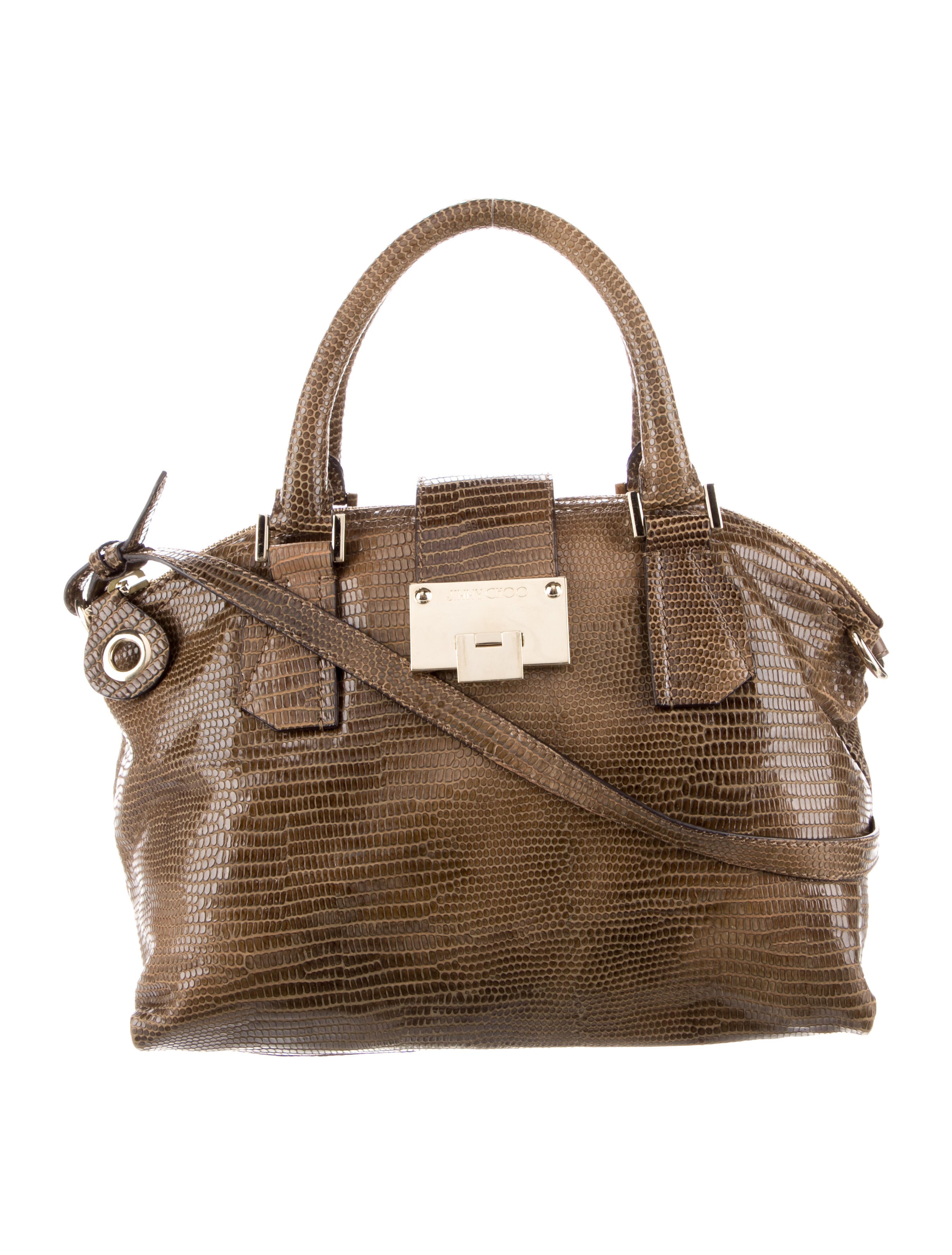 Jimmy Choo Patent Leather Rosa Shoulder Bag - Brown Shoulder Bags ...