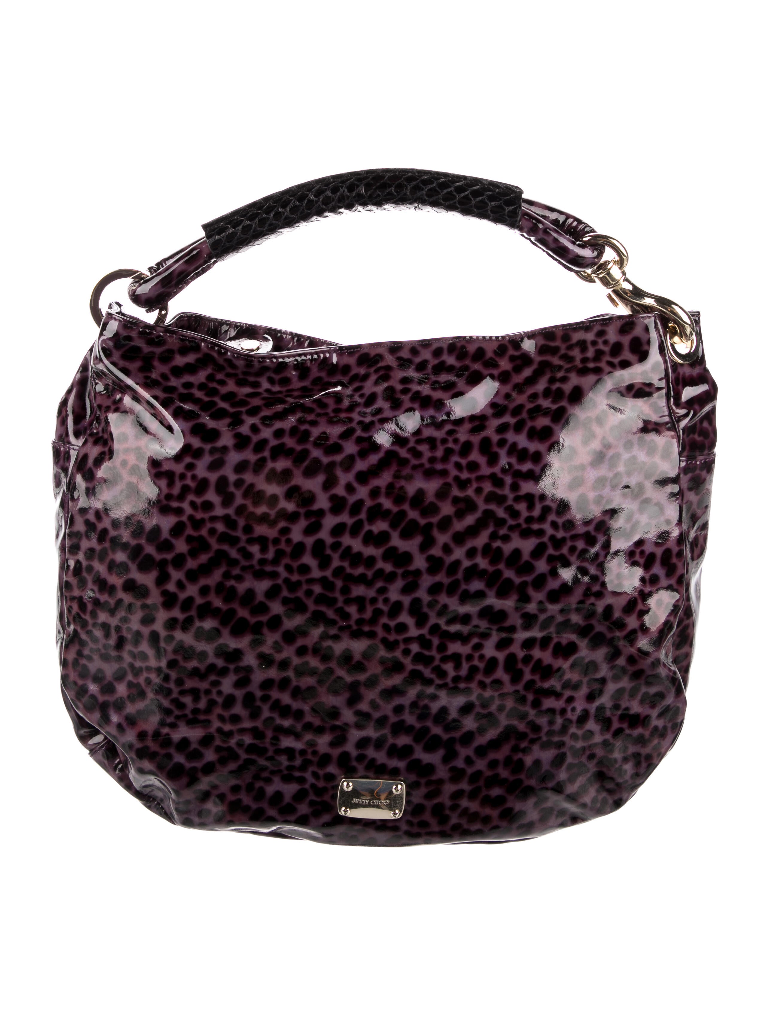 Jimmy Choo Patent Leather Handle Bag - Purple Handle Bags, Handbags ...