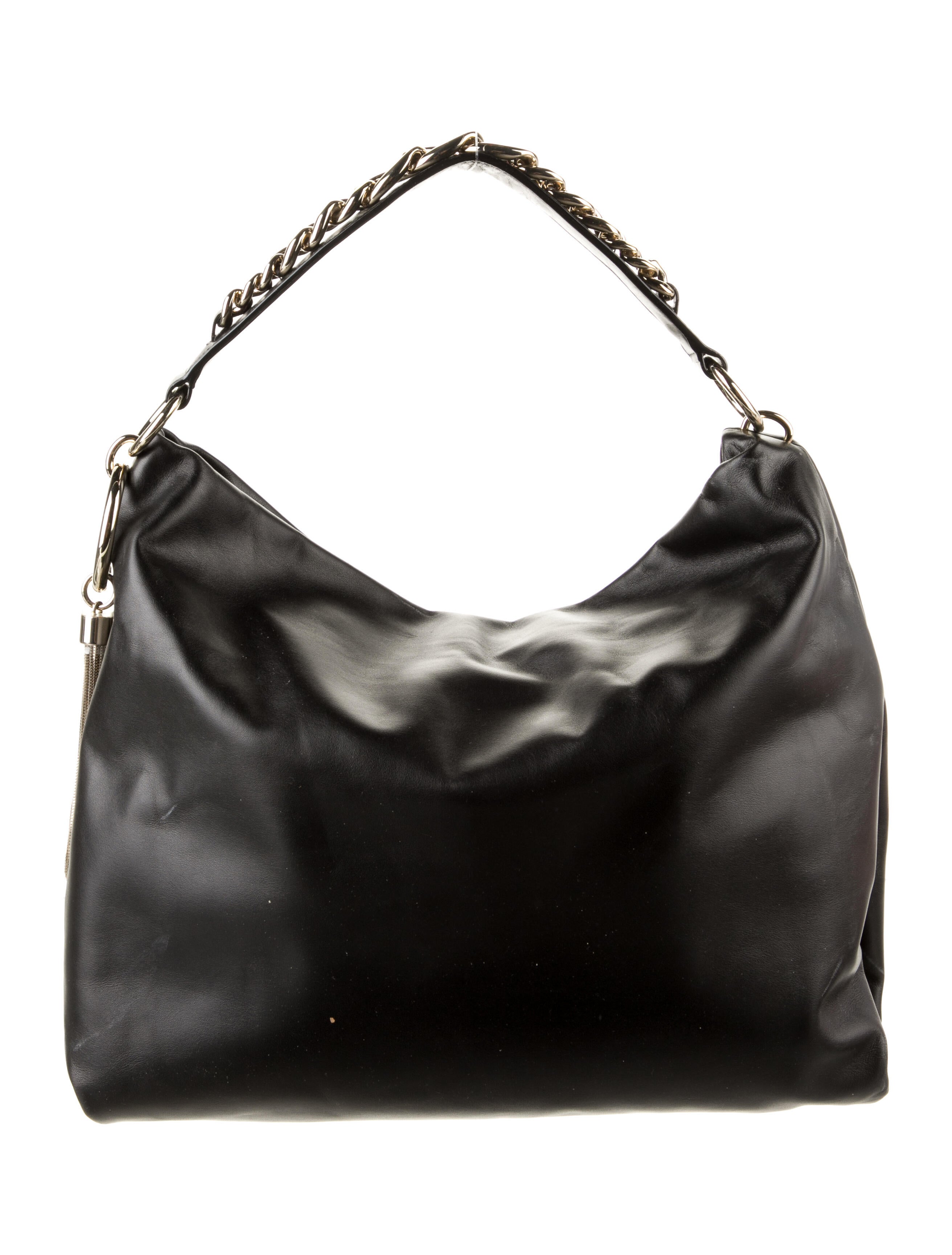 Jimmy Choo Callie Large Hobo Bag - Black Hobos, Handbags - JIM341728 ...