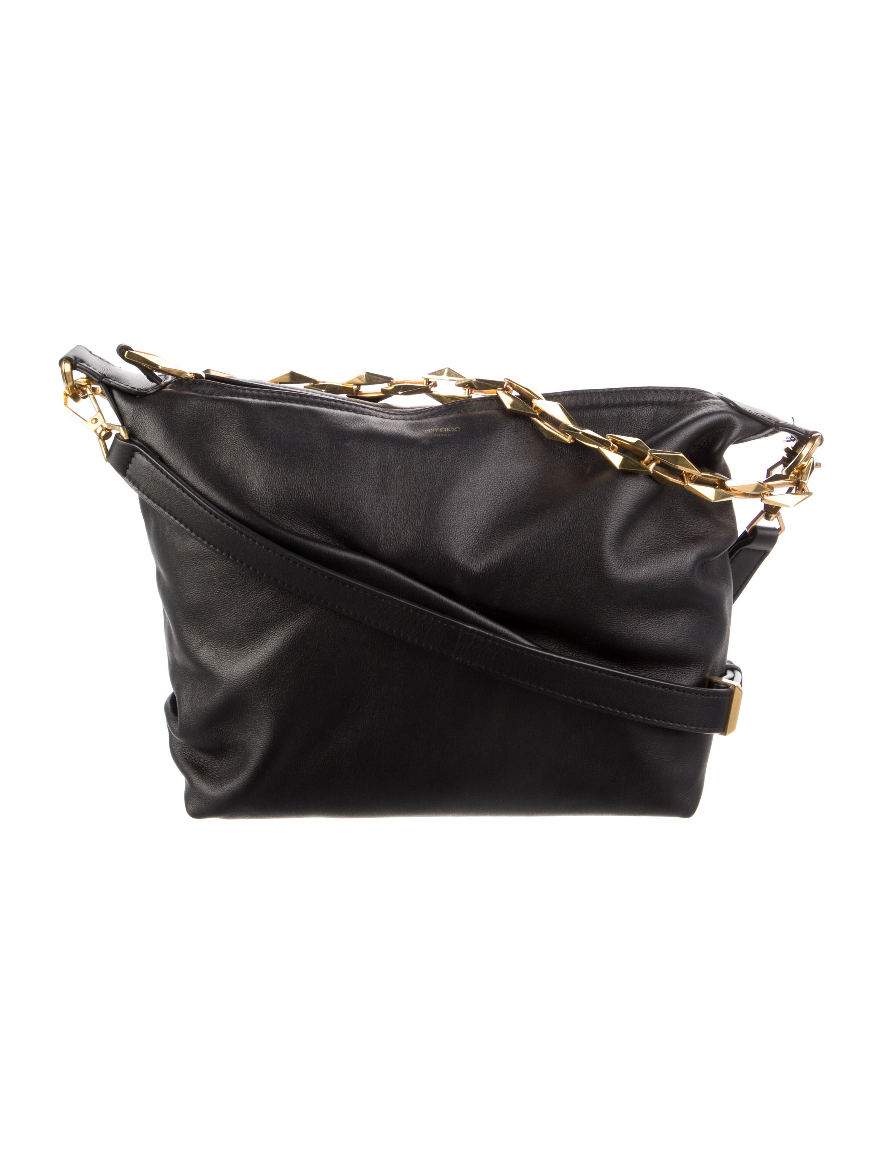 Jimmy Choo Diamond Soft Hobo - Black Crossbody Bags, Handbags ...