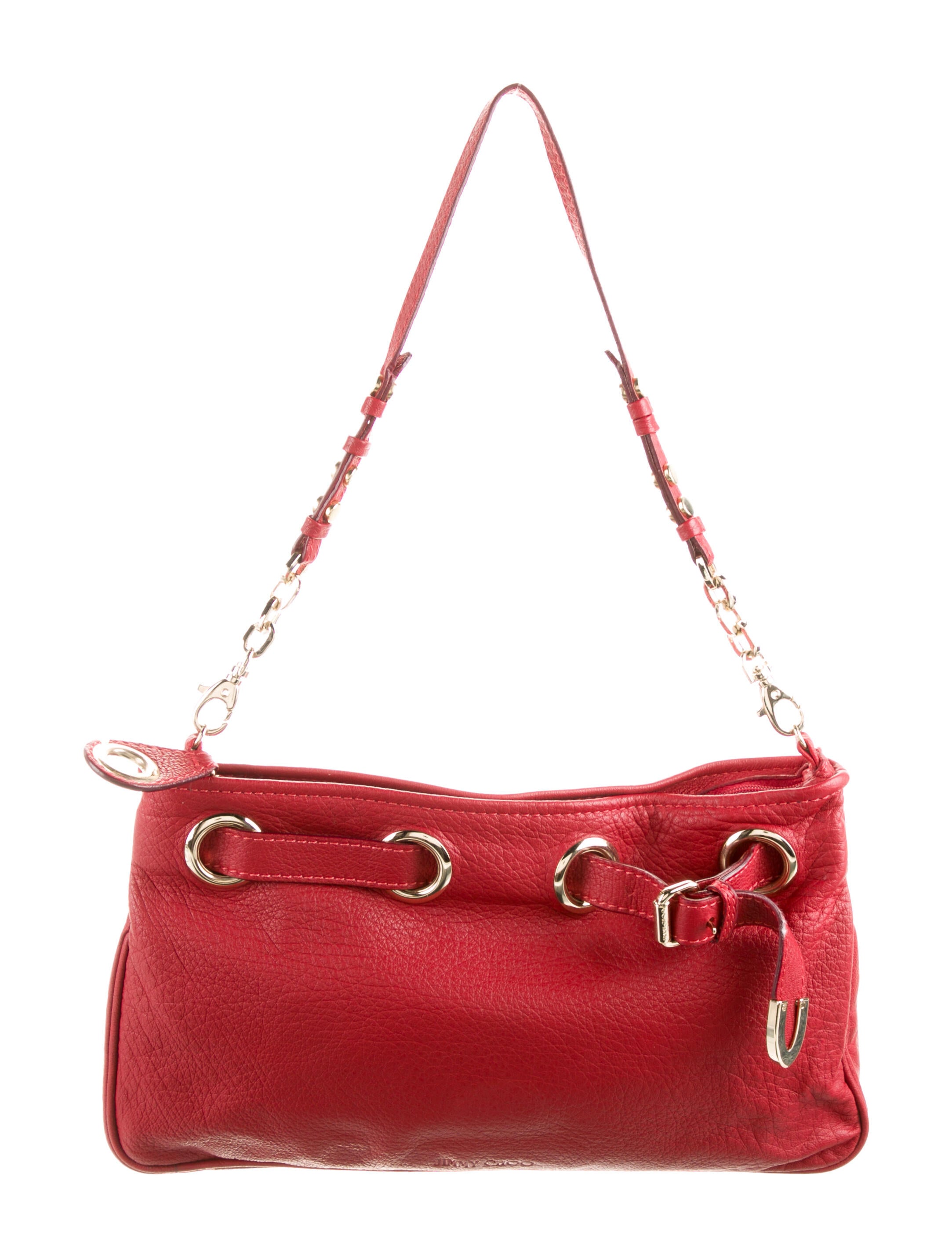 Jimmy Choo Leather Shoulder Bag - Red Shoulder Bags, Handbags ...