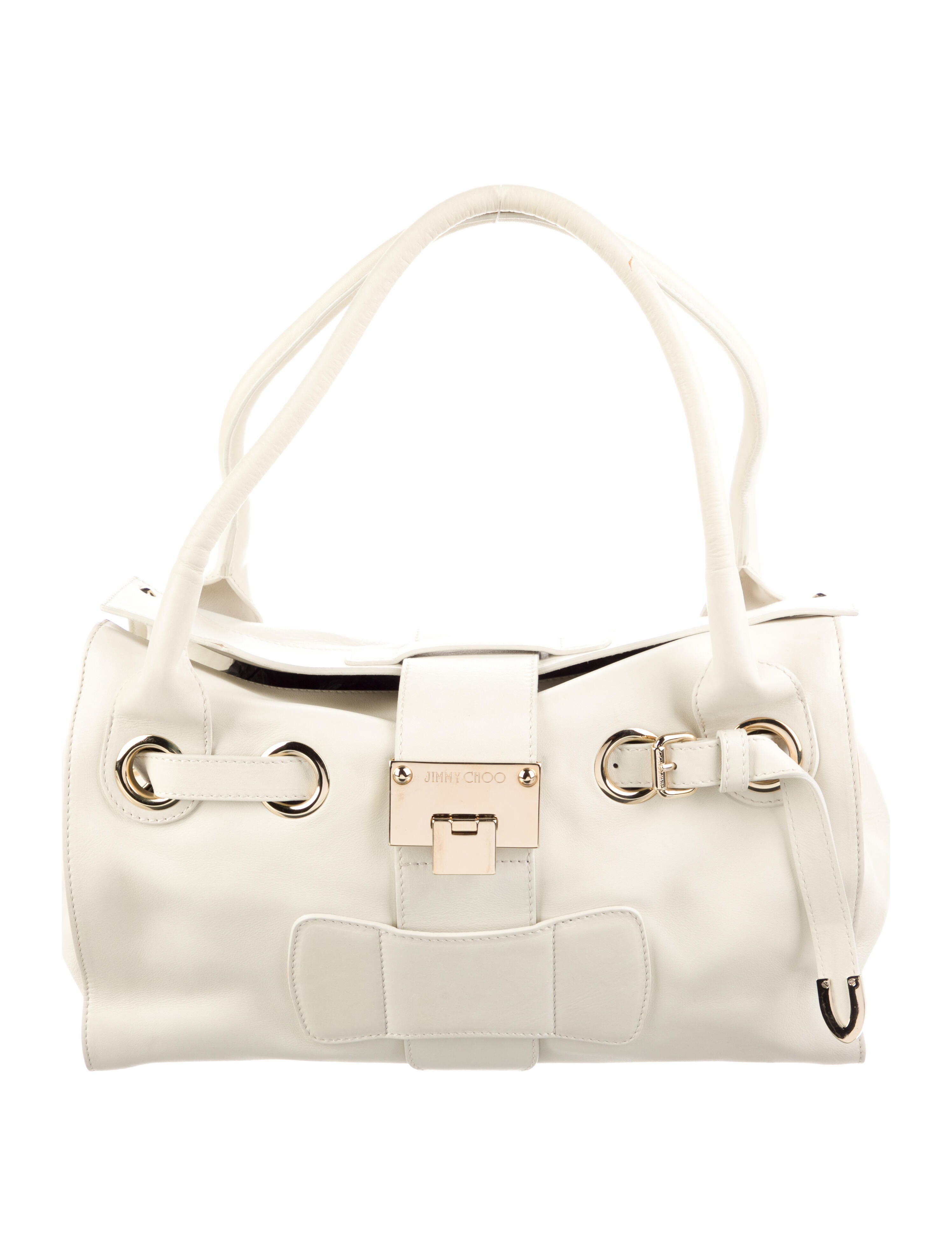 Jimmy Choo Leather Shoulder Bag - Neutrals Shoulder Bags, Handbags ...