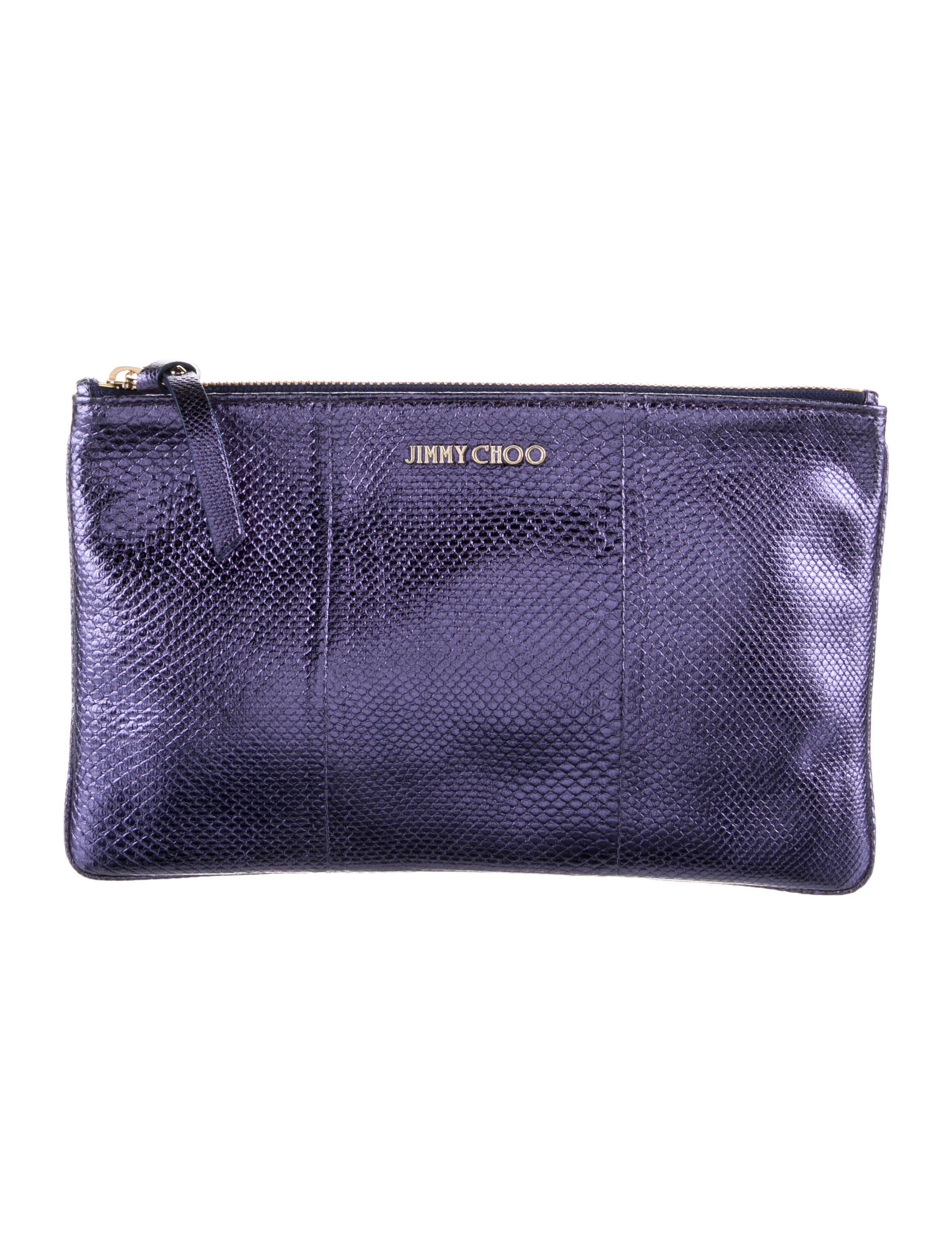 Jimmy Choo Leather Clutch Bag - Blue Clutches, Handbags - JIM351620 ...