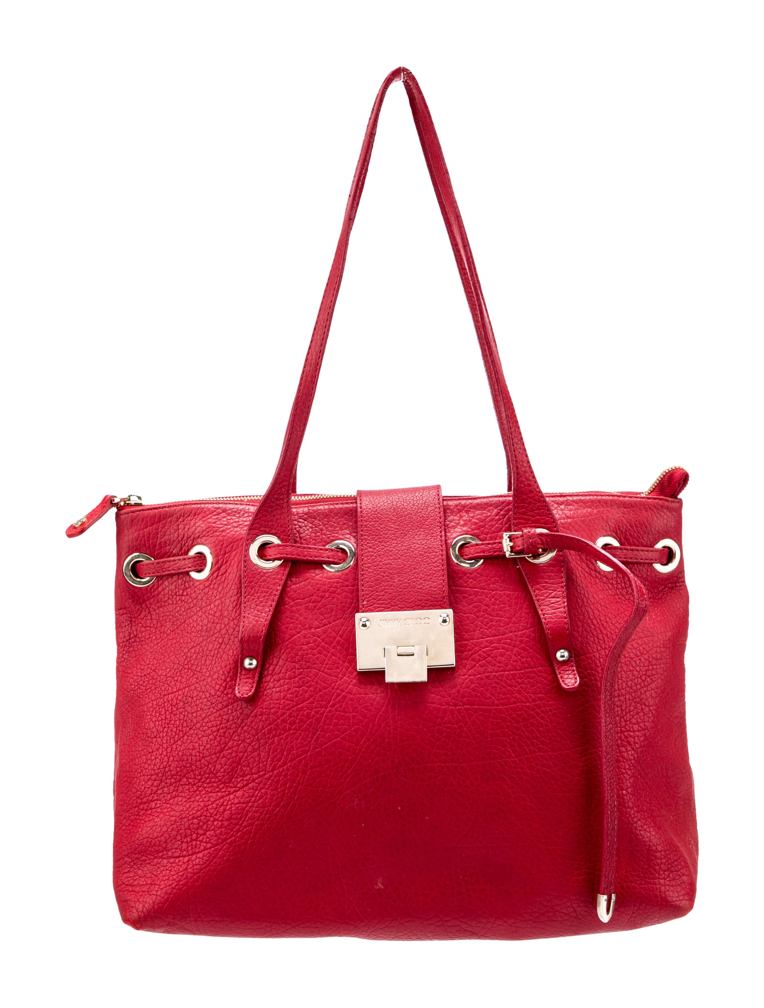 Jimmy Choo Leather Tote Bag - Red Totes, Handbags - JIM359689 | The ...