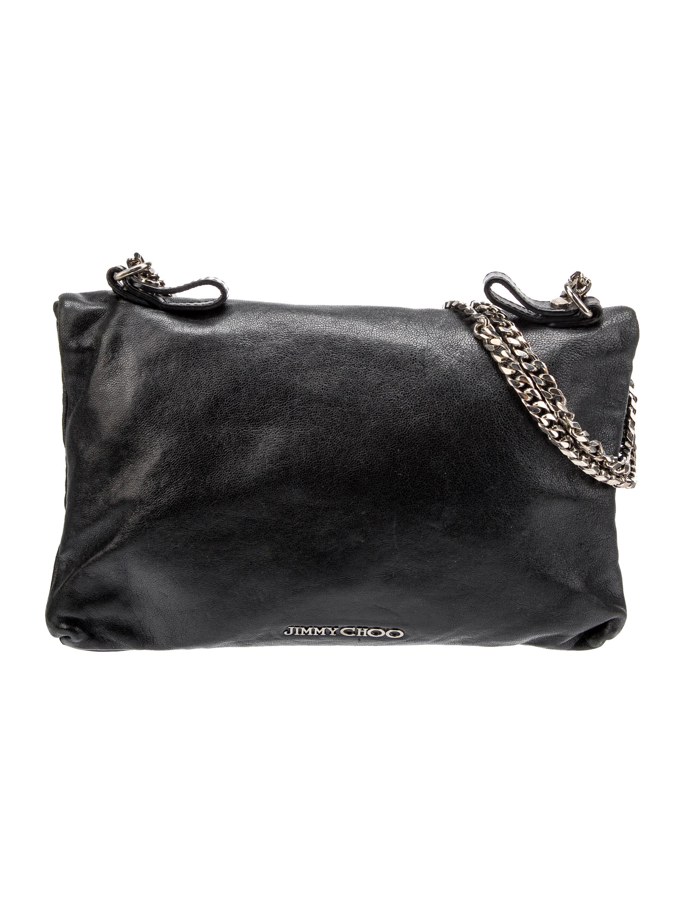 Jimmy Choo Leather Shoulder Bag - Black Shoulder Bags, Handbags ...