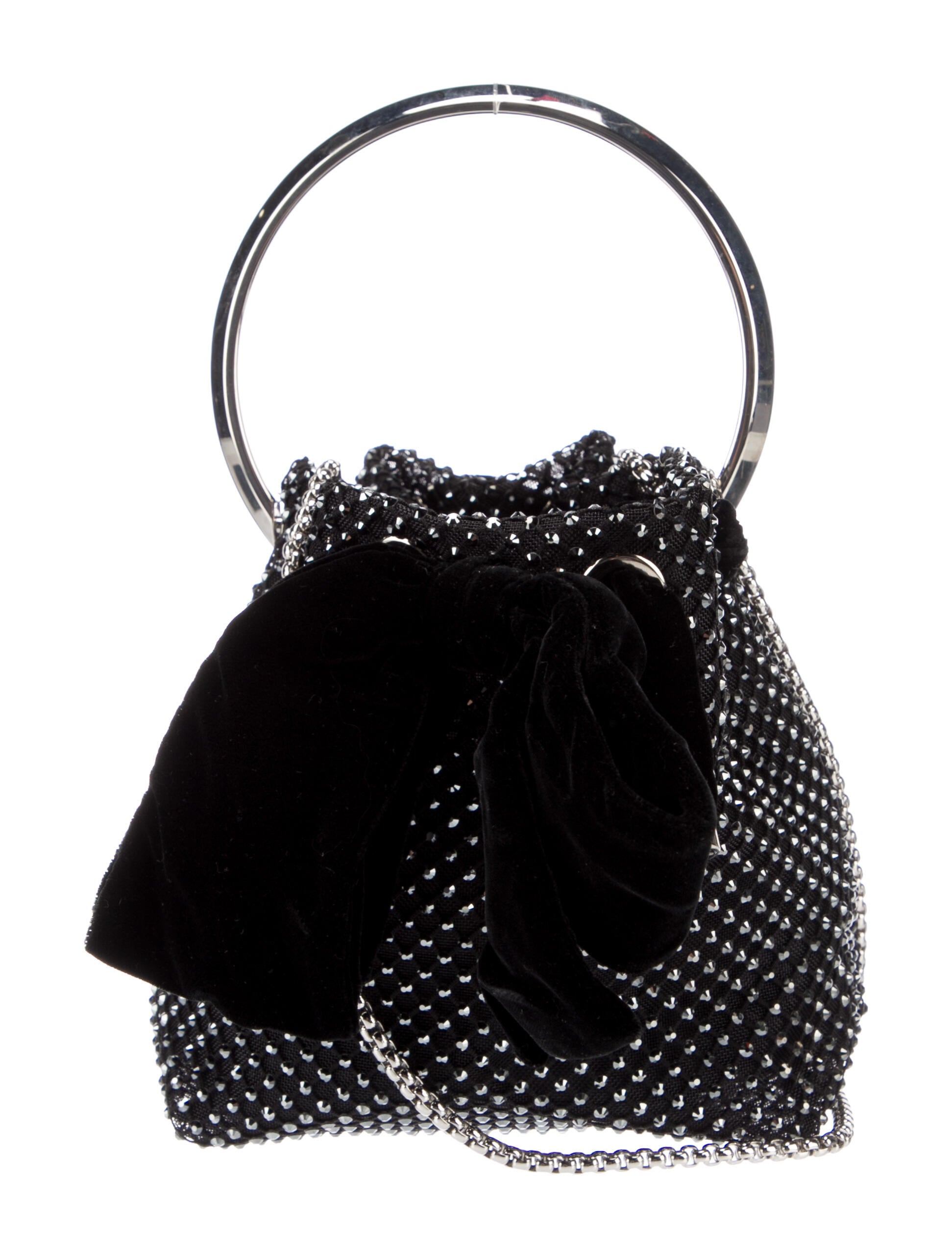 Jimmy Choo Bon Bon Mesh Evening Bag - Black Evening Bags, Handbags ...