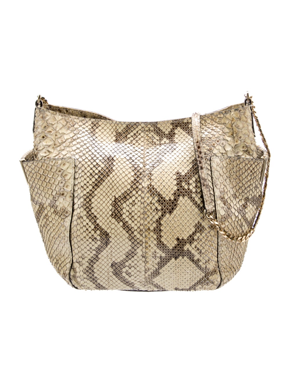 Jimmy Choo Anabel Chain-Link Python Crossbody Bag - Gem