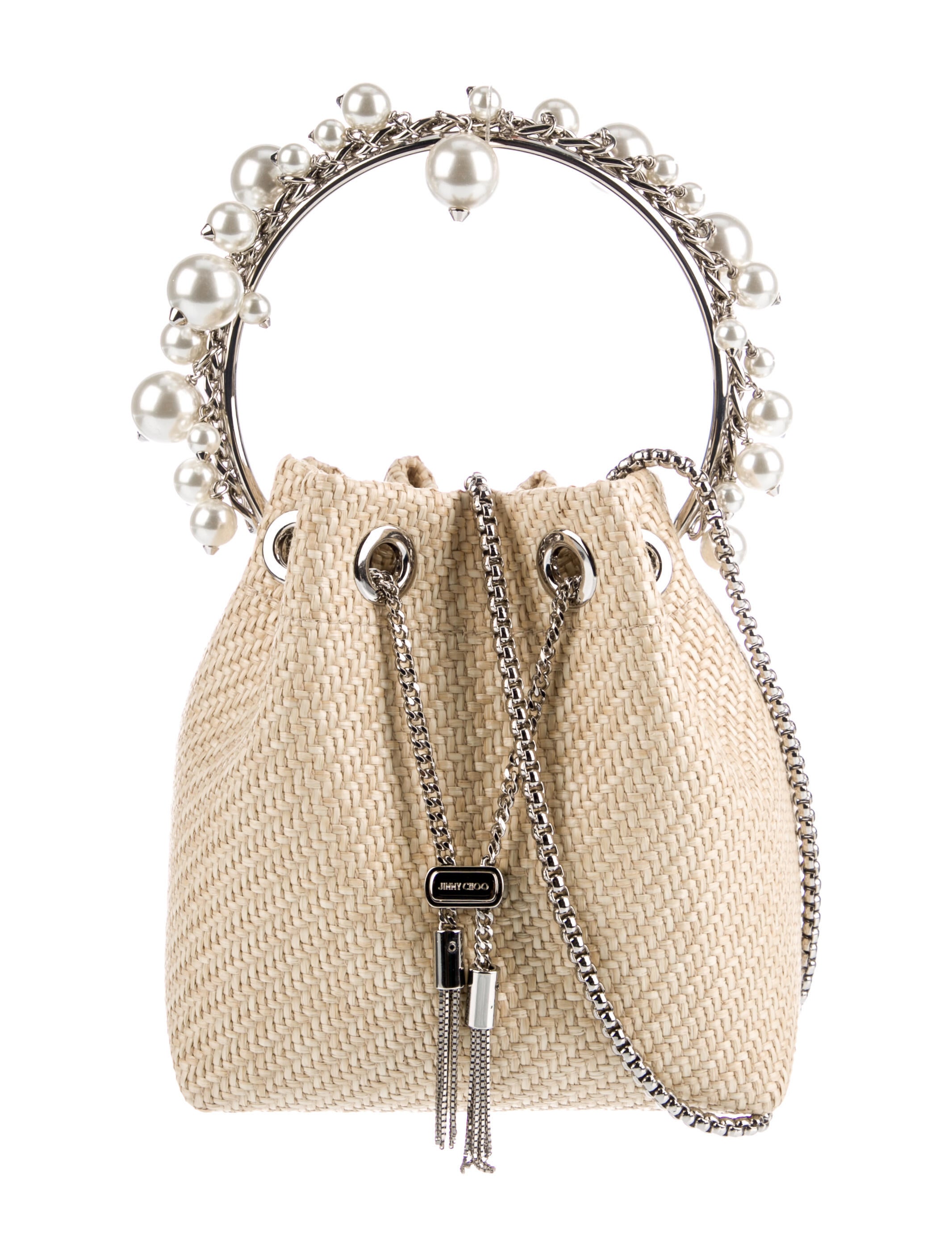 Jimmy Choo Bon Bon Raffia Bucket bag - Neutrals Bucket Bags, Handbags ...