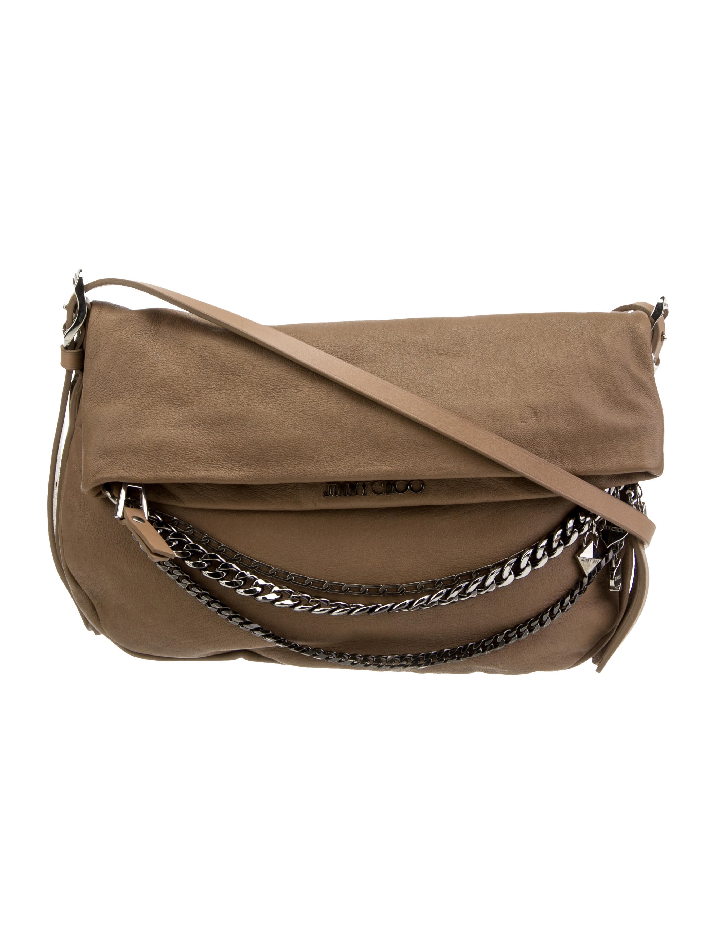 Jimmy Choo Biker Leather Crossbody Bag - Brown Crossbody Bags, Handbags ...
