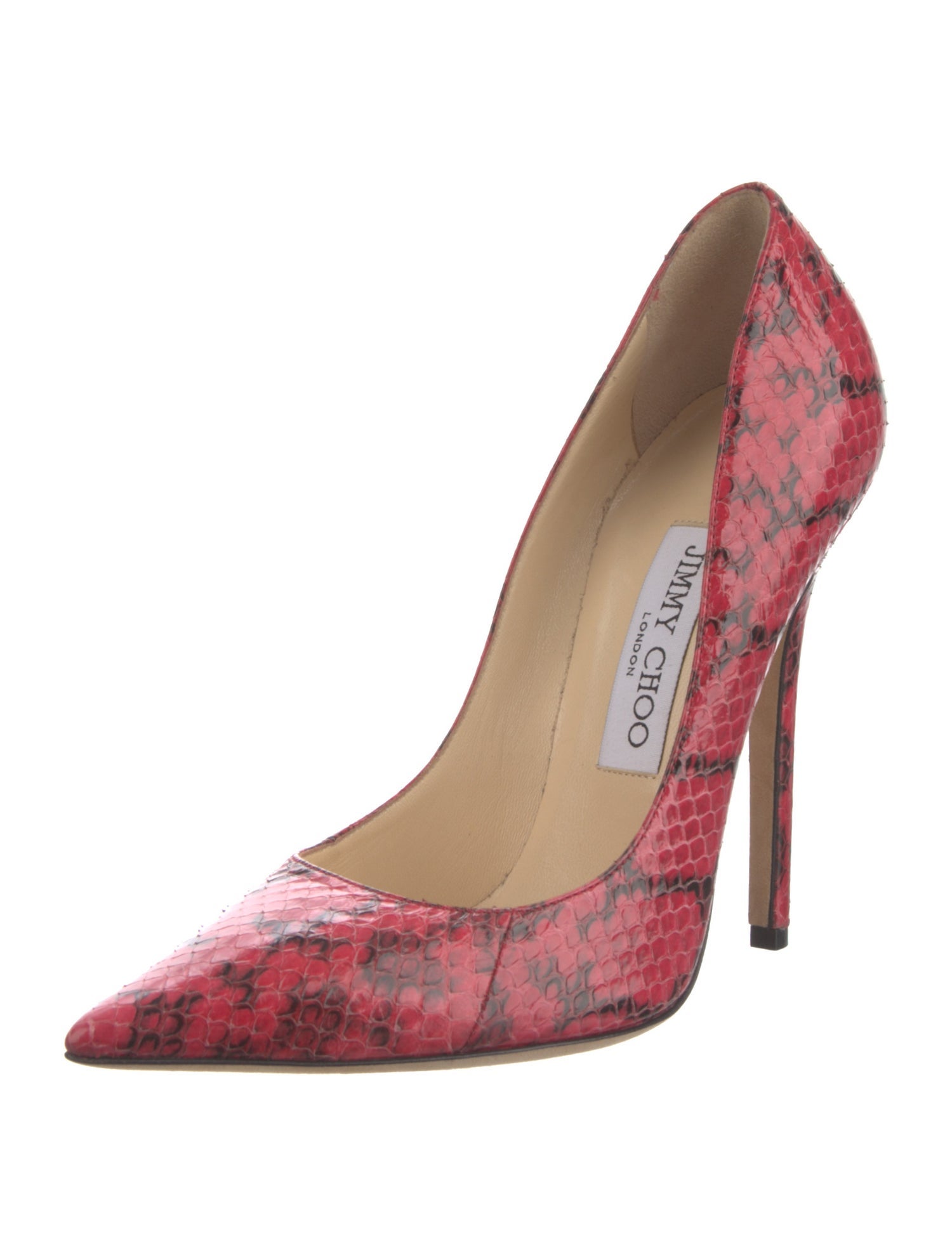Jimmy Choo Snakeskin Animal Print Pumps - Pink Pumps, Shoes - JIM368968 ...