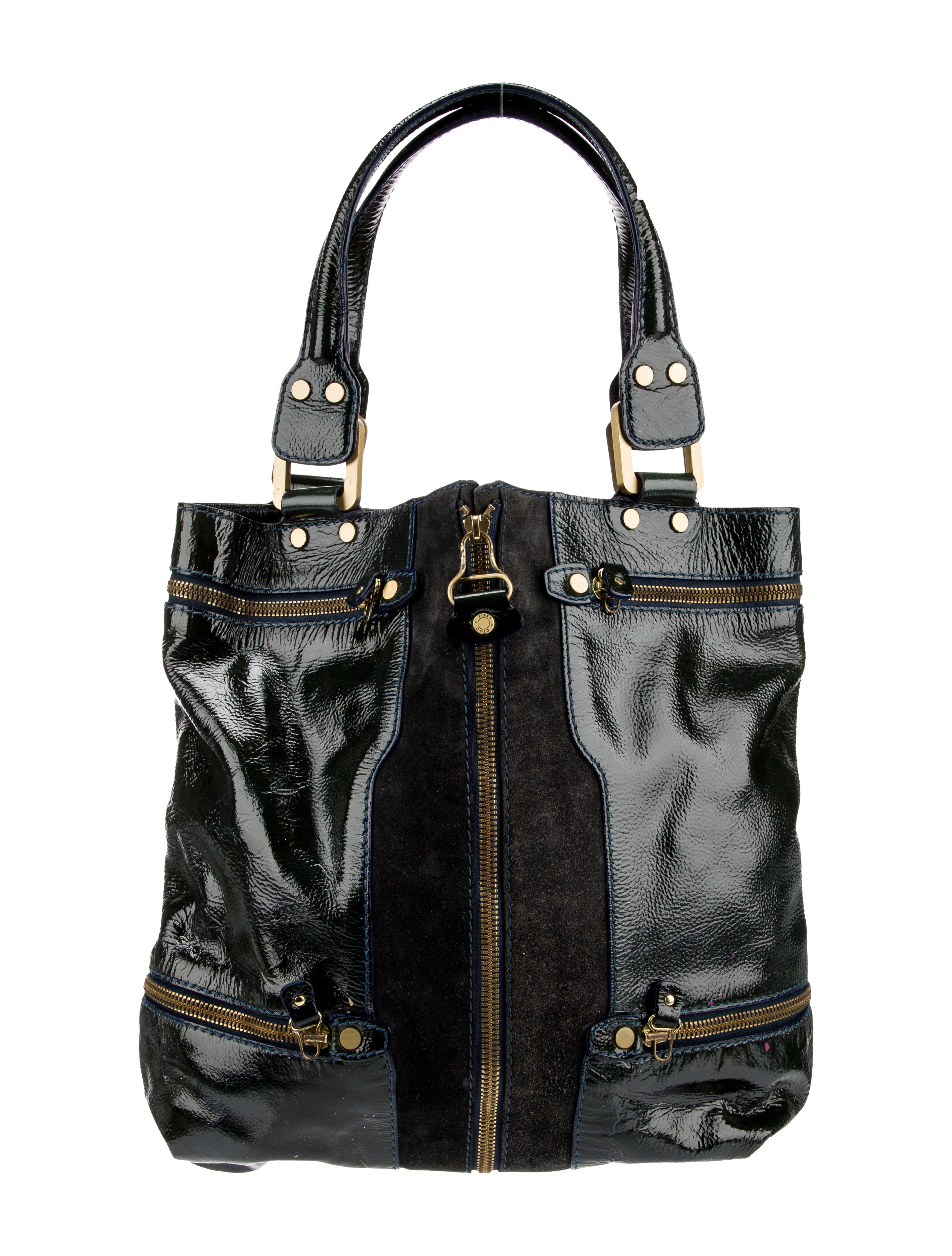 Jimmy Choo Patent Leather Tote Bag - Blue Totes, Handbags - JIM369675 ...